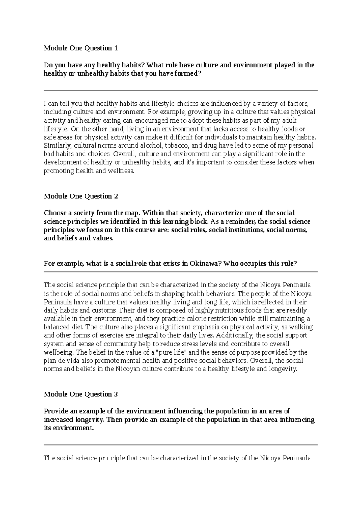 SCS-100 Module 1-2 short answer - Module One Question 1 Do you have any ...