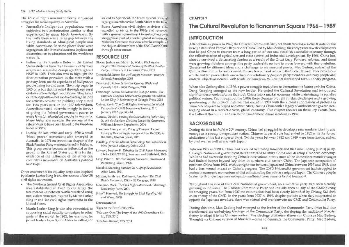 HTA China 1949-1989 Summary - Studocu