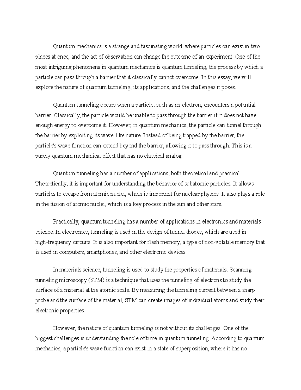 Quantum Tunneling A Window into the Subatomic World - Quantum mechanics is a strange and ...