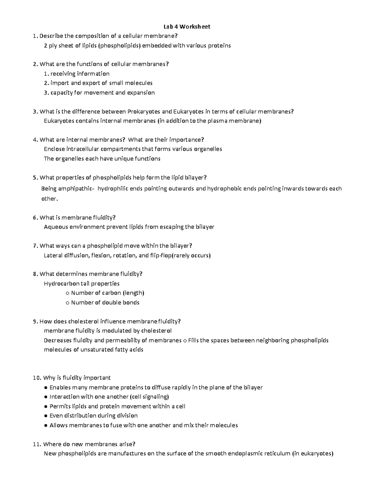 Lab 4 cellular membranes Worksheet - Lab 4 Worksheet Describe the ...