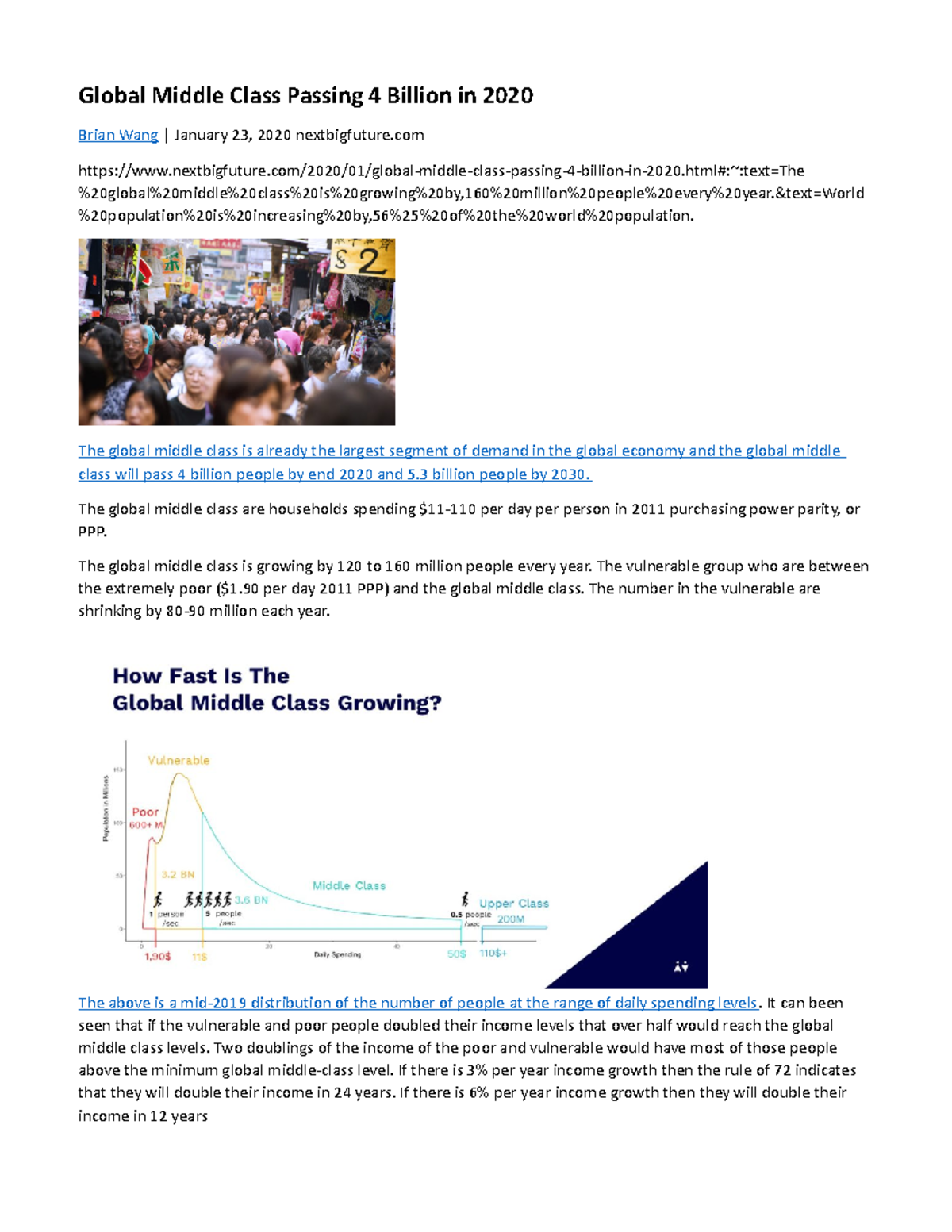 0 - Global Middle Class Passing 4 Billion in 2020 - Global Middle Class ...