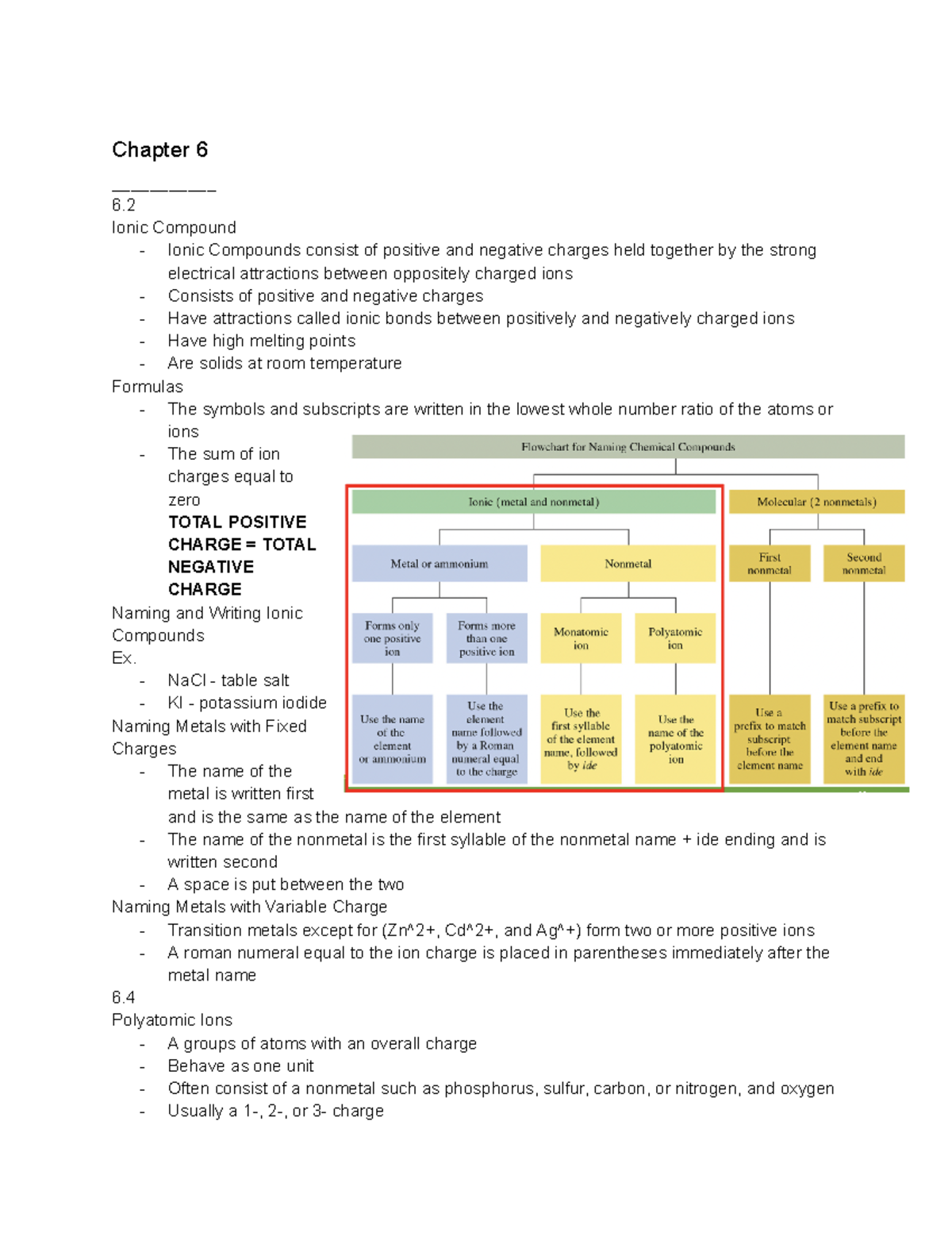 Gen Chem 1 Ch. 6-9 - These documents are detailed notes that cover ...