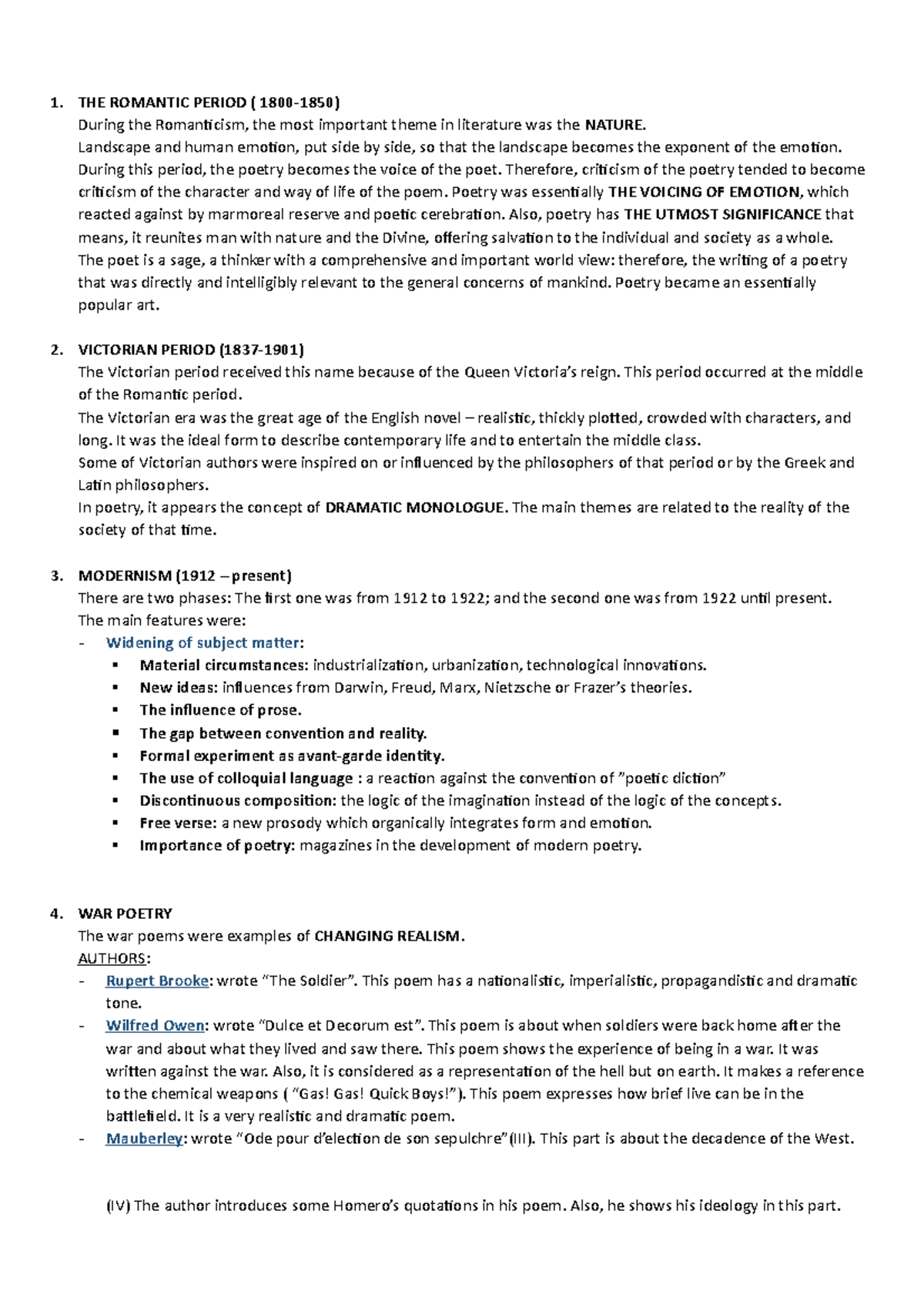 Unit 3 - Lecture notes 3 - 1. THE ROMANTIC PERIOD ( 1800-1850) During ...