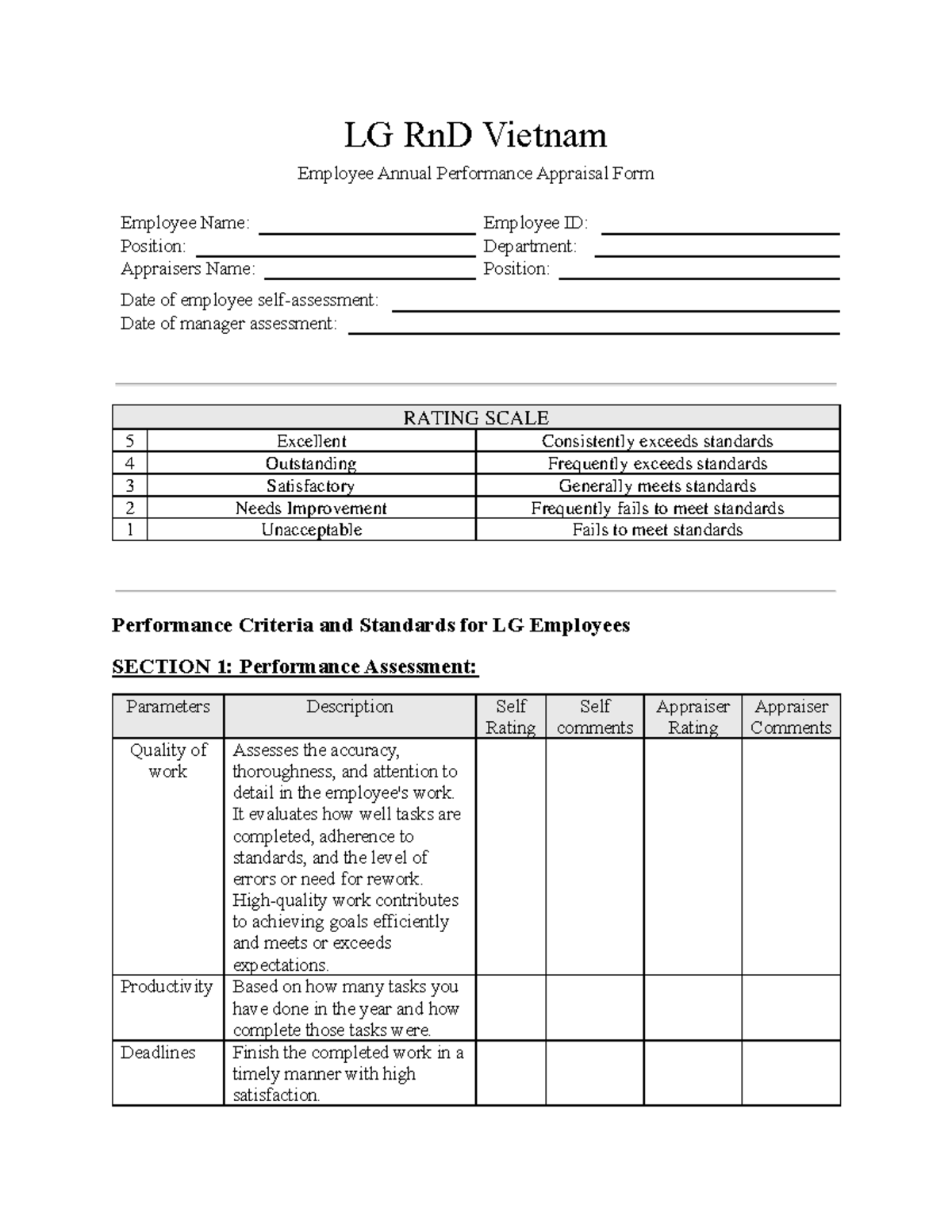 LG-HRM-FORM 0002 - lg form - LG RnD Vietnam Employee Annual Performance ...
