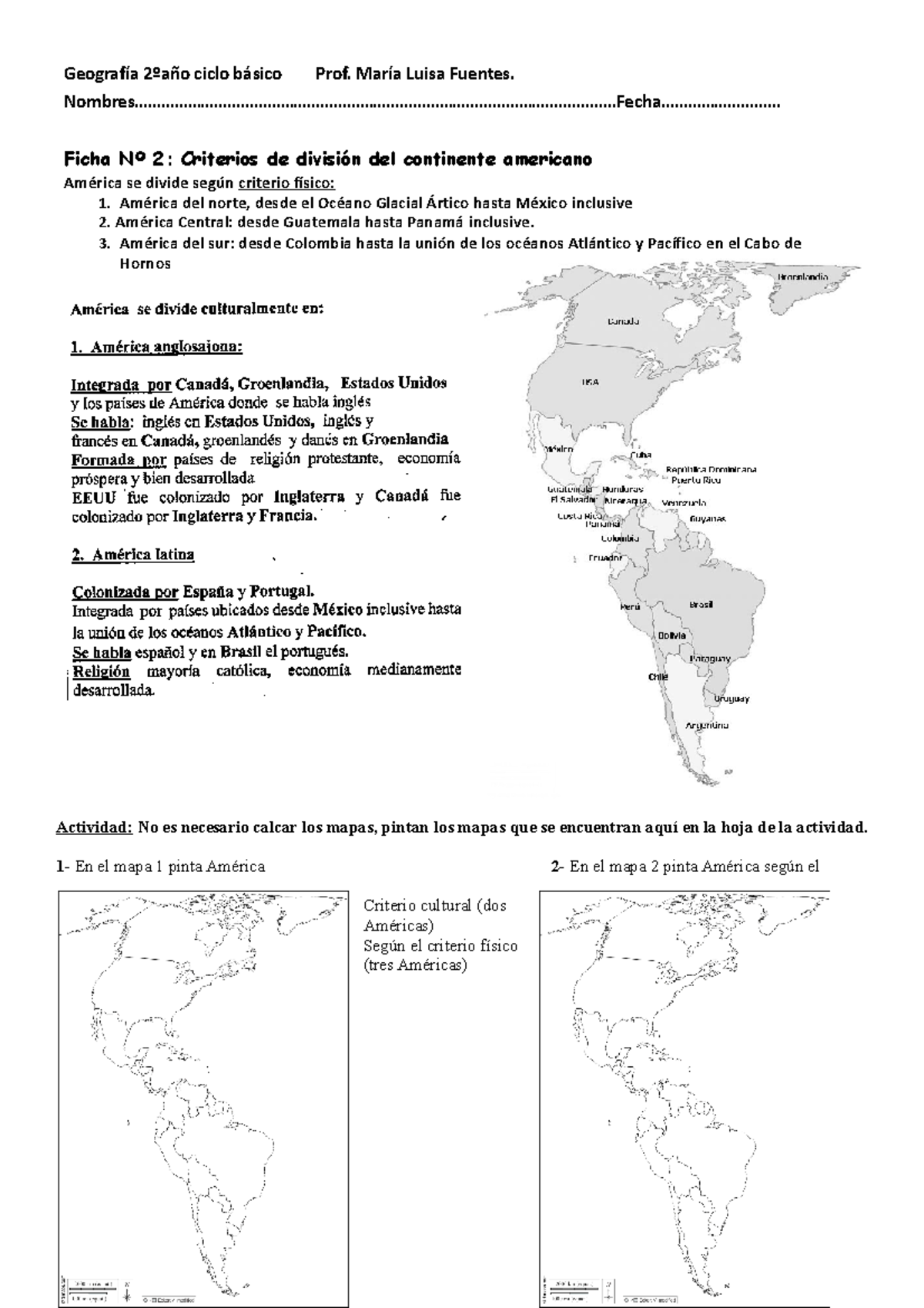 + Divisiones de América-convertido - Geografía 2ºaño ciclo básico Prof ...