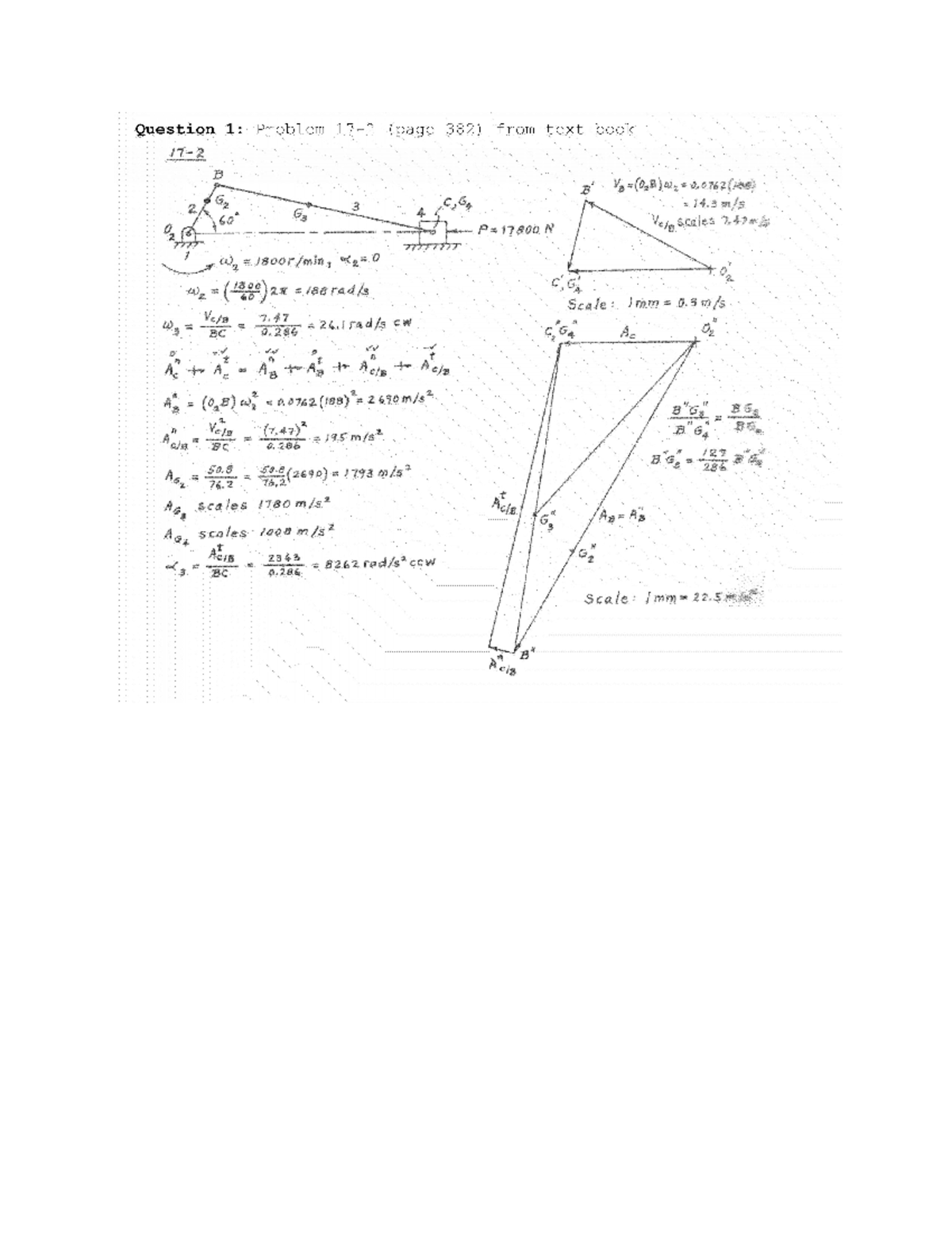 Probles and solutions-Dynamic force analysis - MECH 343 - Studocu