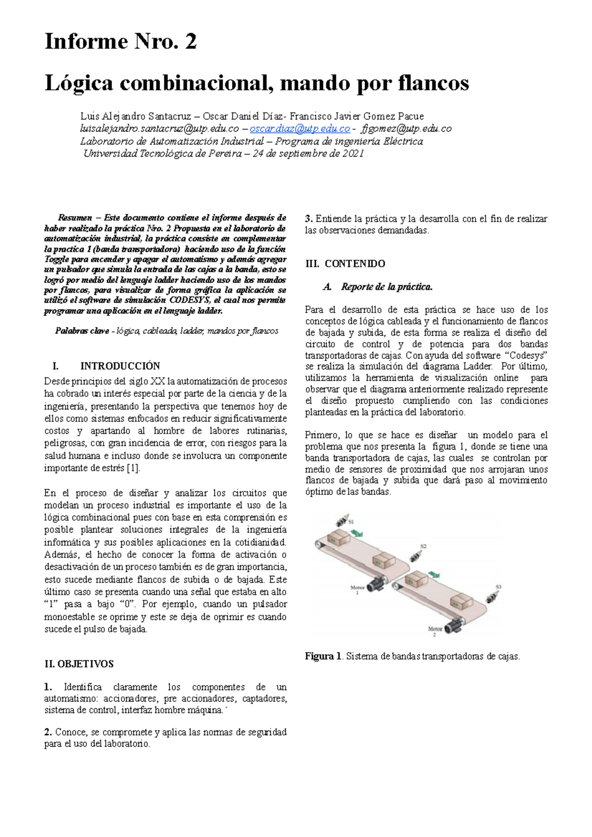 Lógica cableada, activación por medio de flancos - Informe Nro. 2 ...