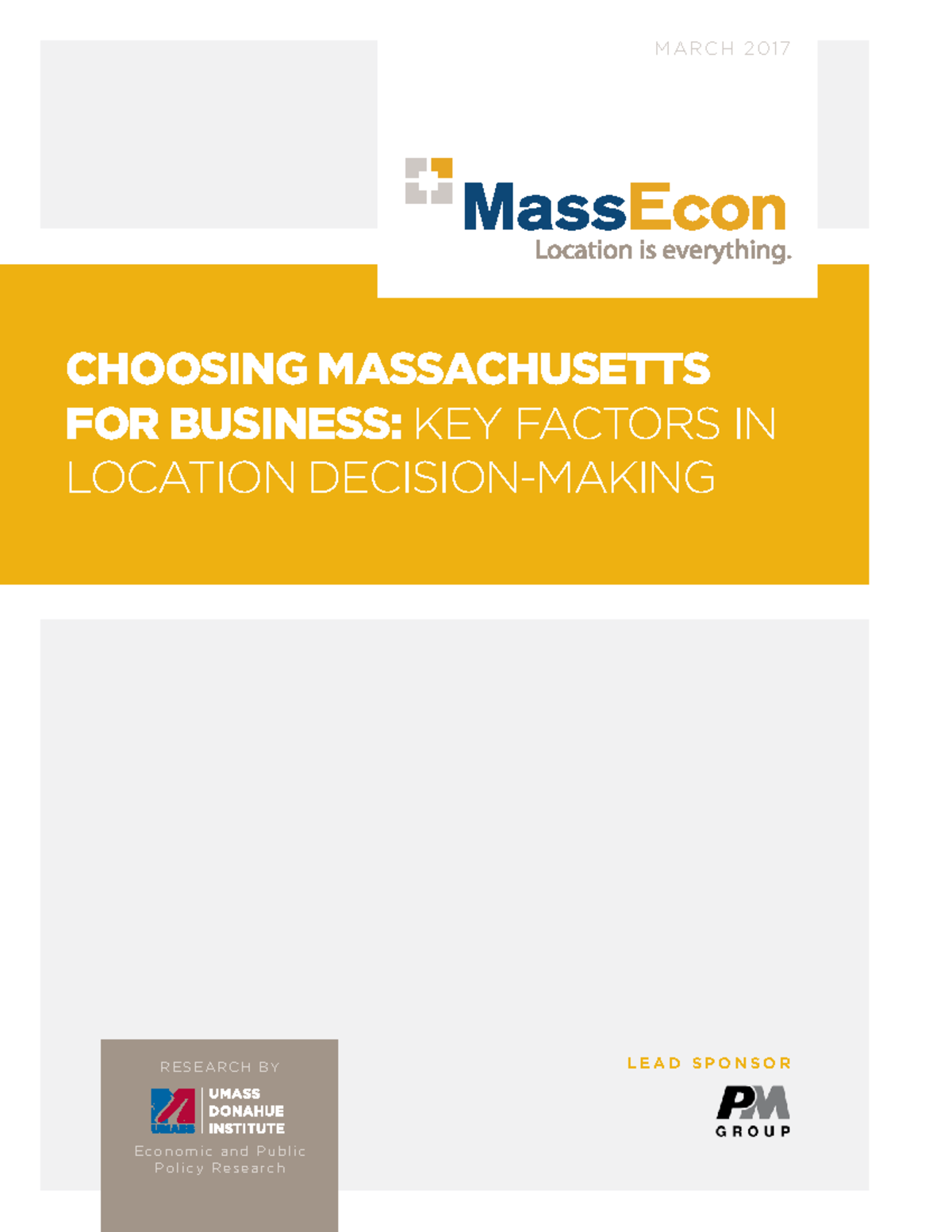 Business Location Decision Making - CHOOSING MASSACHUSETTS FOR BUSINESS ...