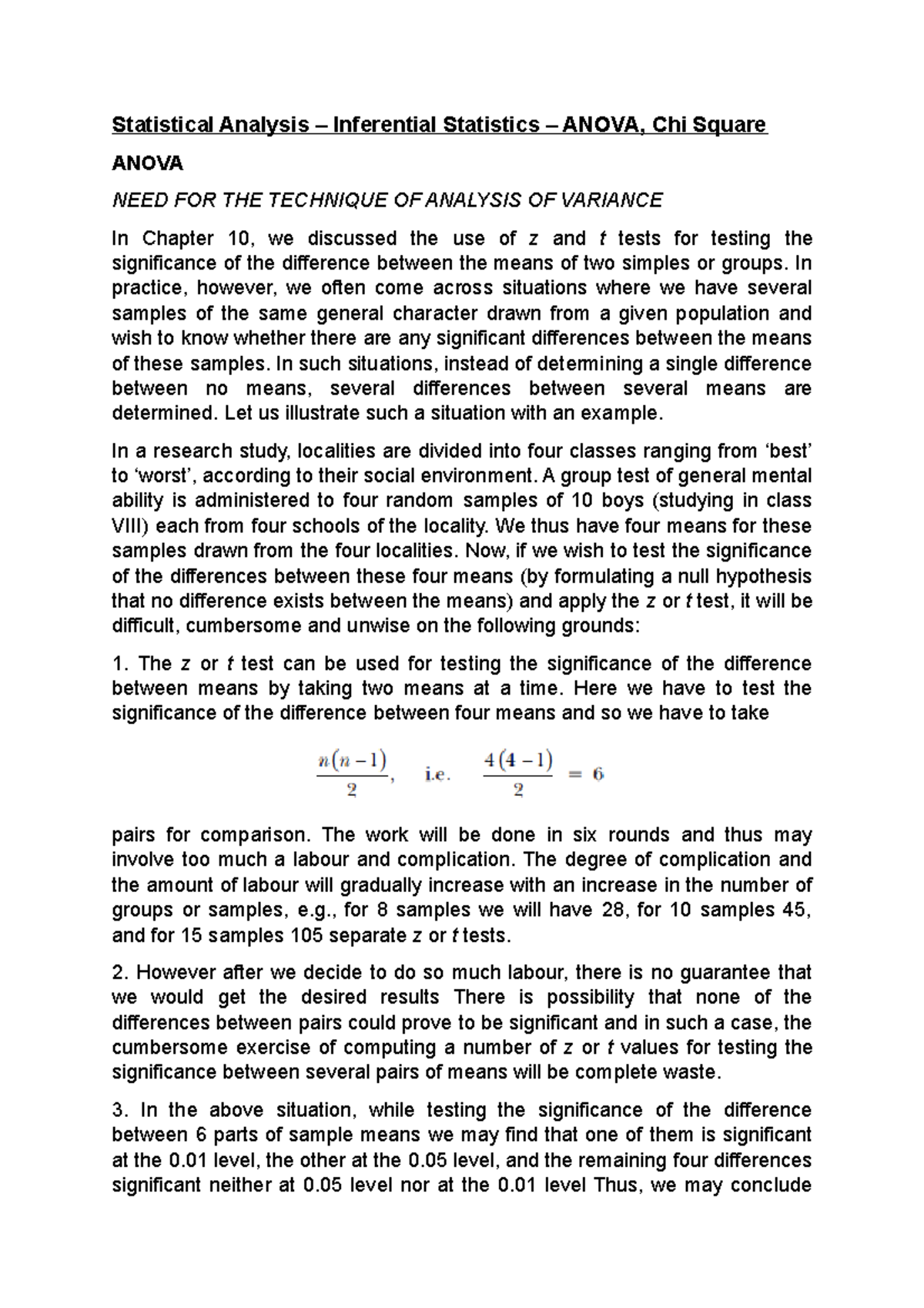 Introduction - Chi Square - Statistical Analysis – Inferential ...