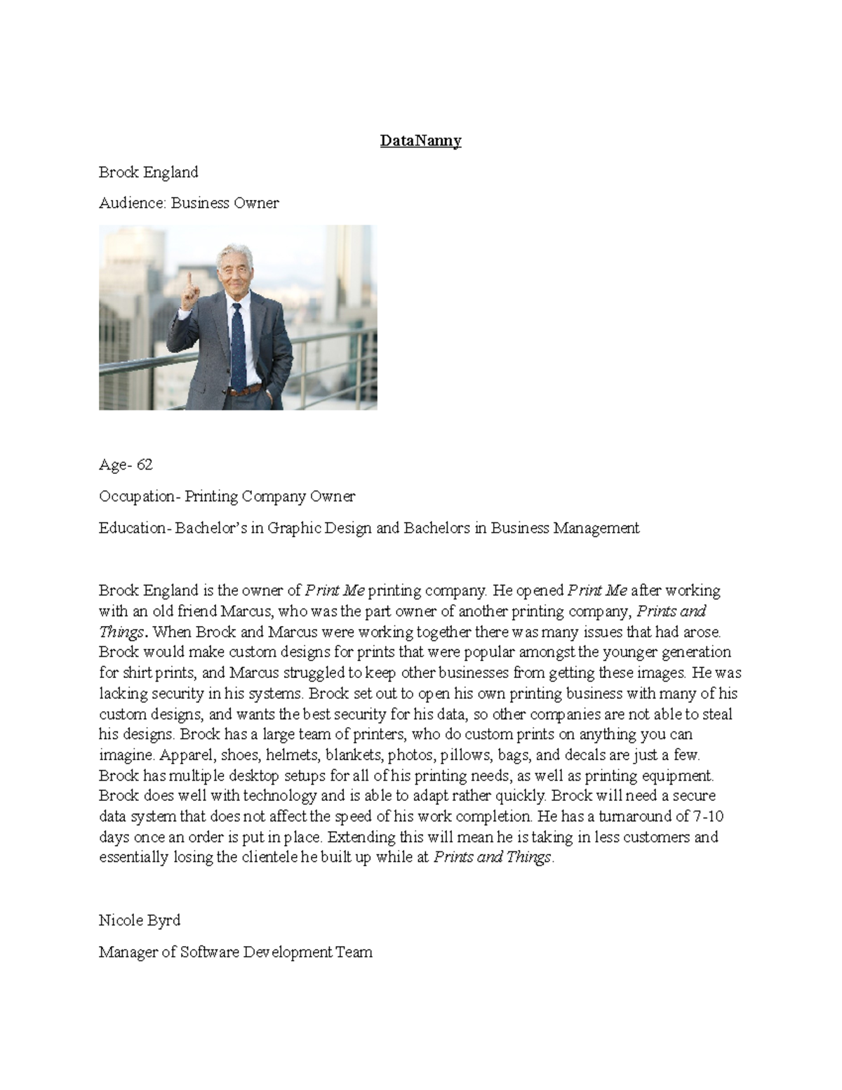 Data Nanny - thanks n welcome - DataNanny Brock England Audience ...