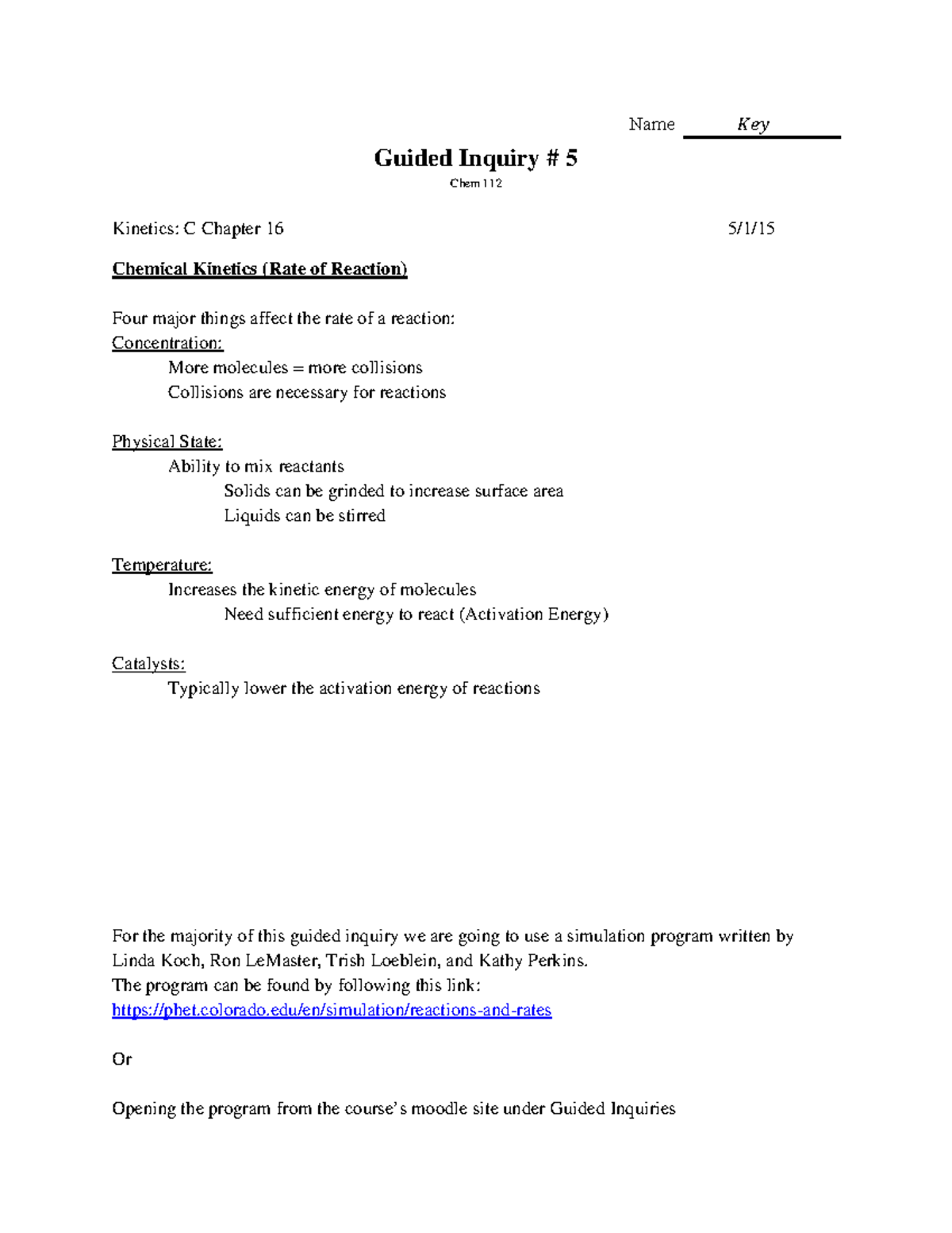 Phet contribution 4049 7343 - Name 𝐾𝑒𝑦 Guided Inquiry # 5 Chem 112 ...