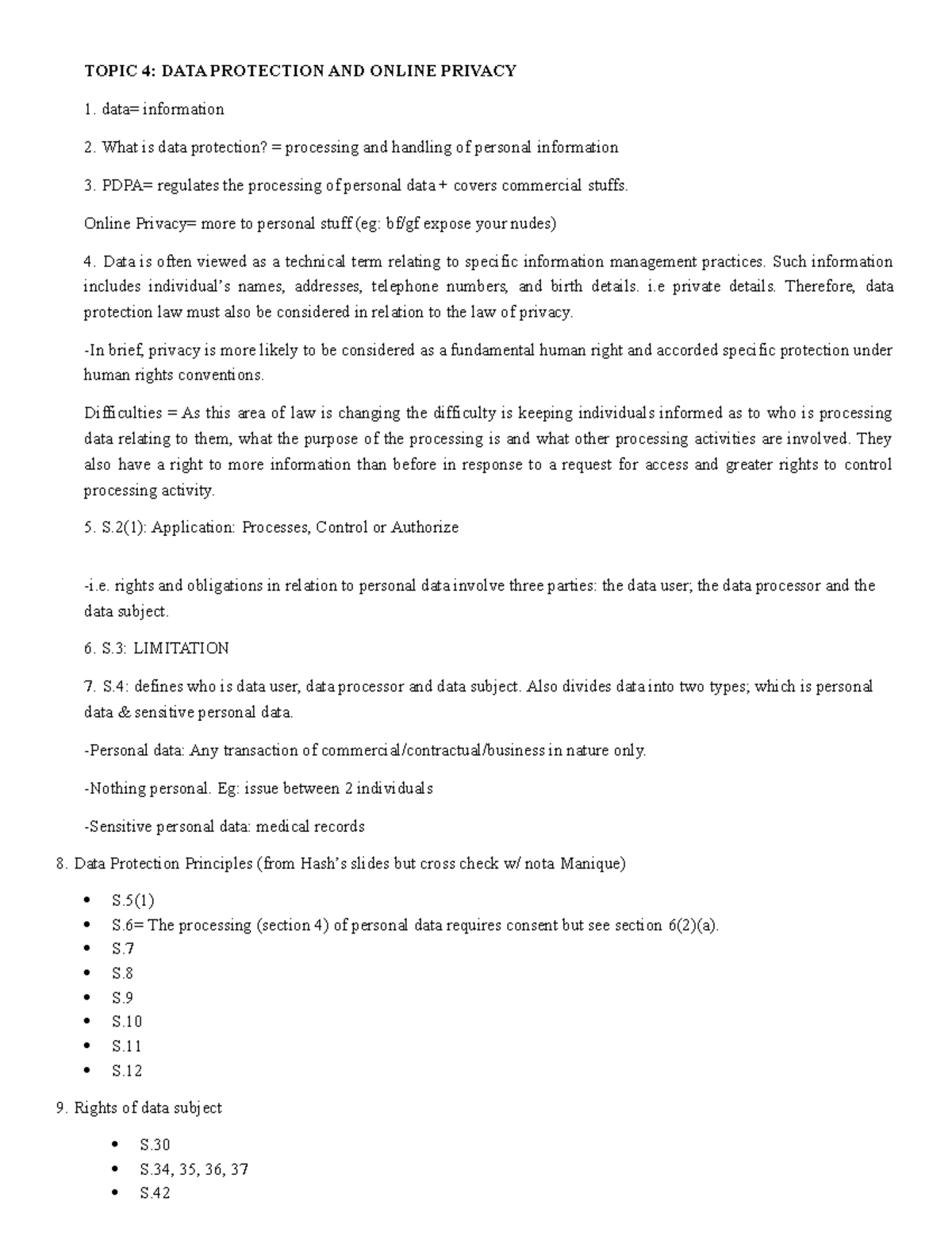 Cyber topic 4 - TOPIC 4: DATA PROTECTION AND ONLINE PRIVACY data ...