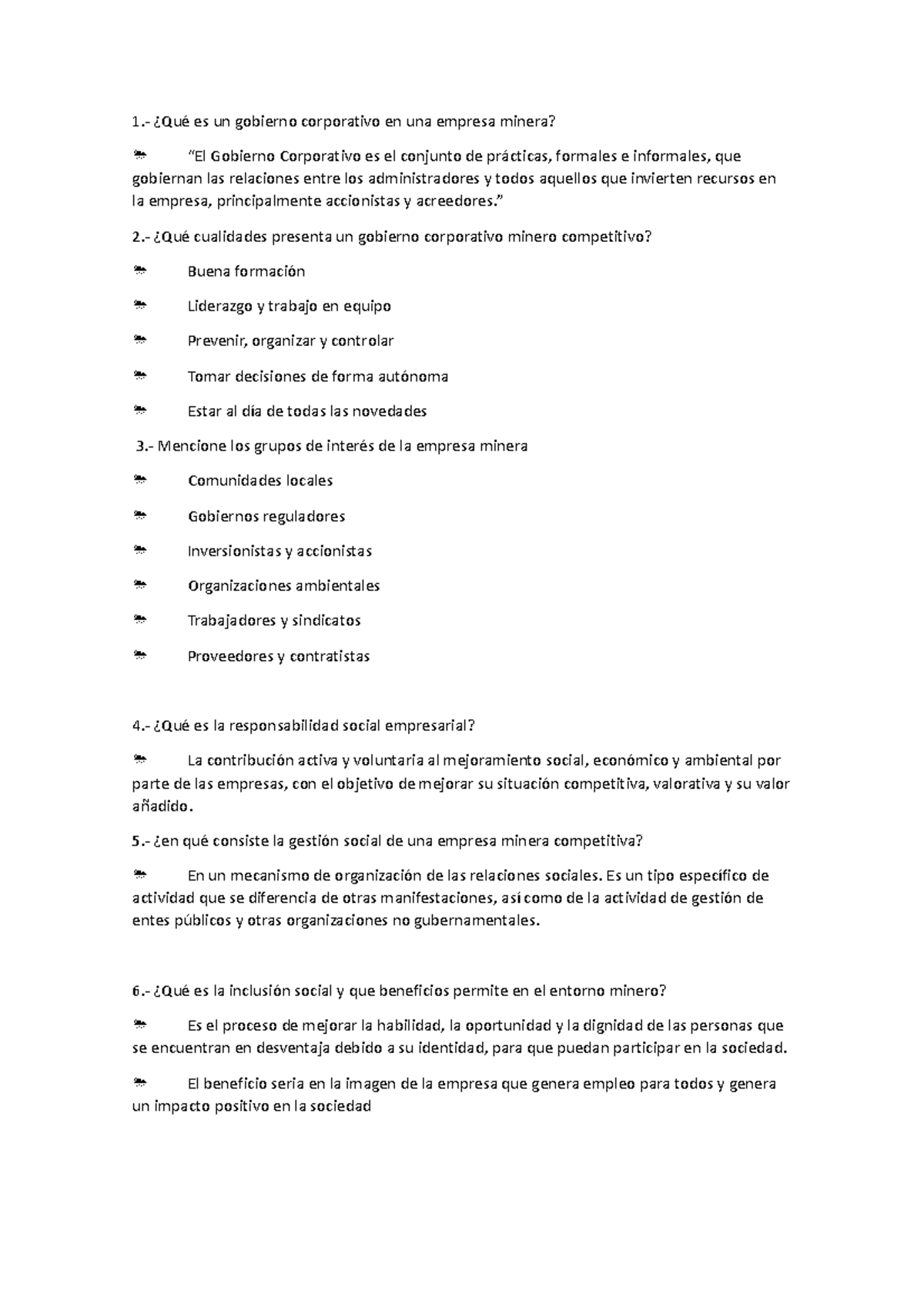 XDE - Hdhdbdb - 1.- ¿Qué es un gobierno corporativo en una empresa ...
