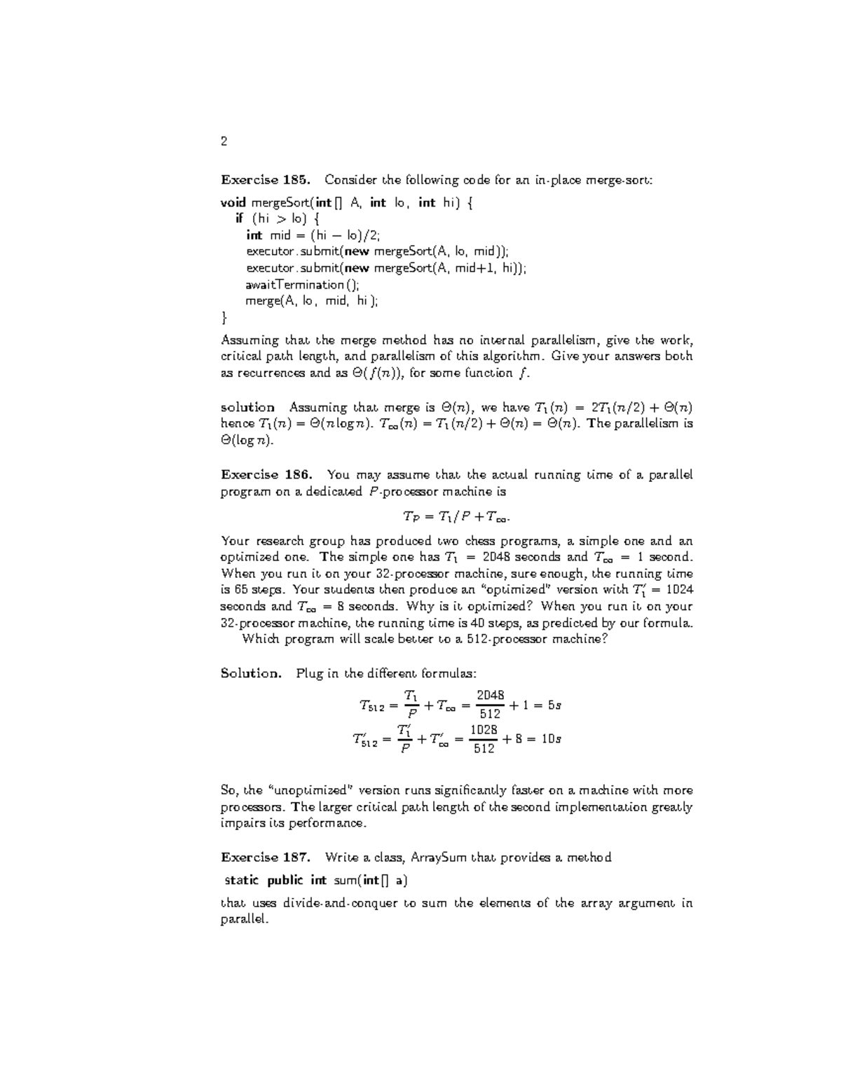 Chapter 16 Multiprocessor Programming Exercise 185 Consider The Following Code For An In