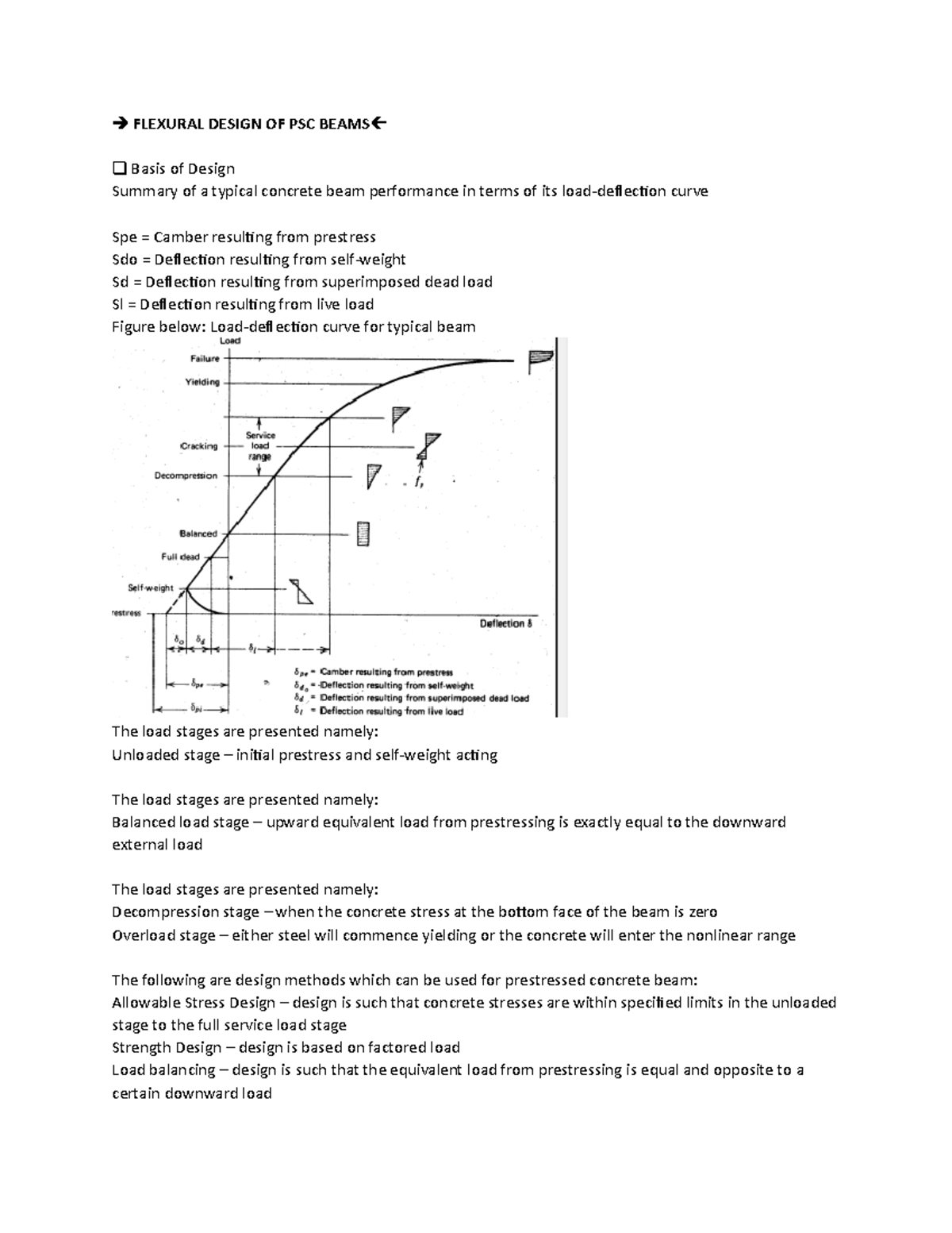 Flexural Design OF PSC Beams - FLEXURAL DESIGN OF PSC BEAMS Basis of ...