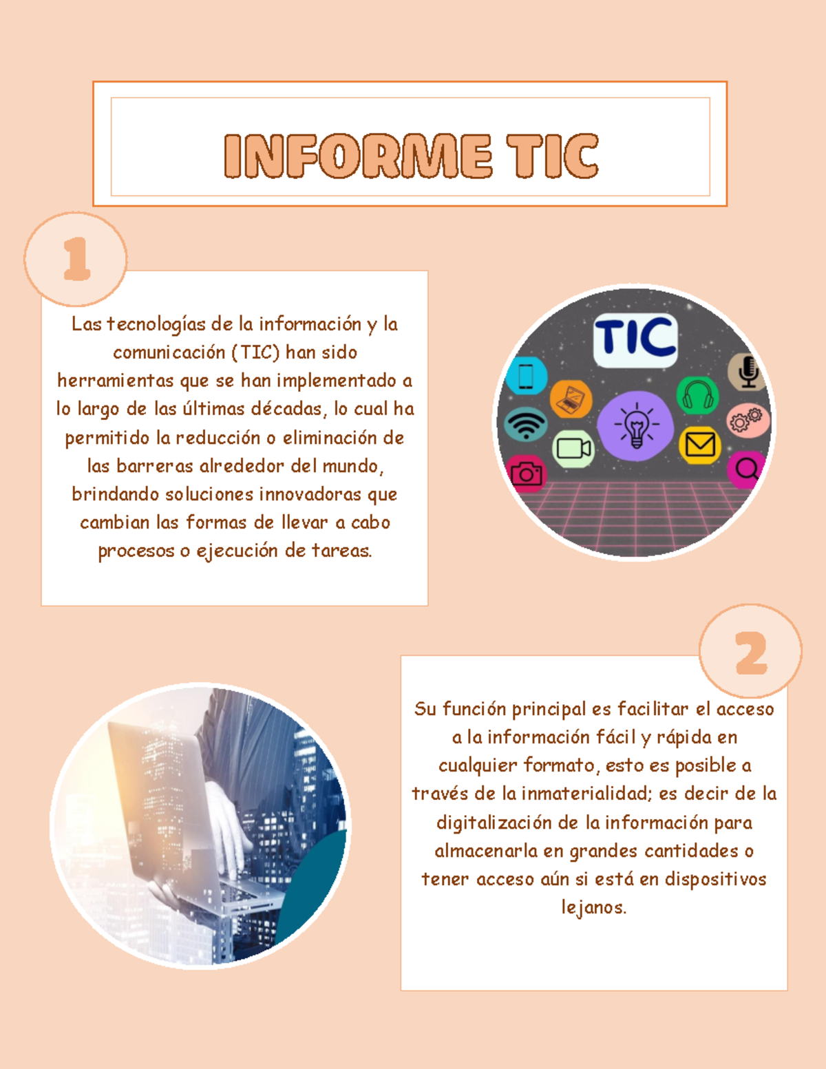 Informe TIC Empresarial - Las tecnologías de la información y la comunicación (TIC) han sido ...