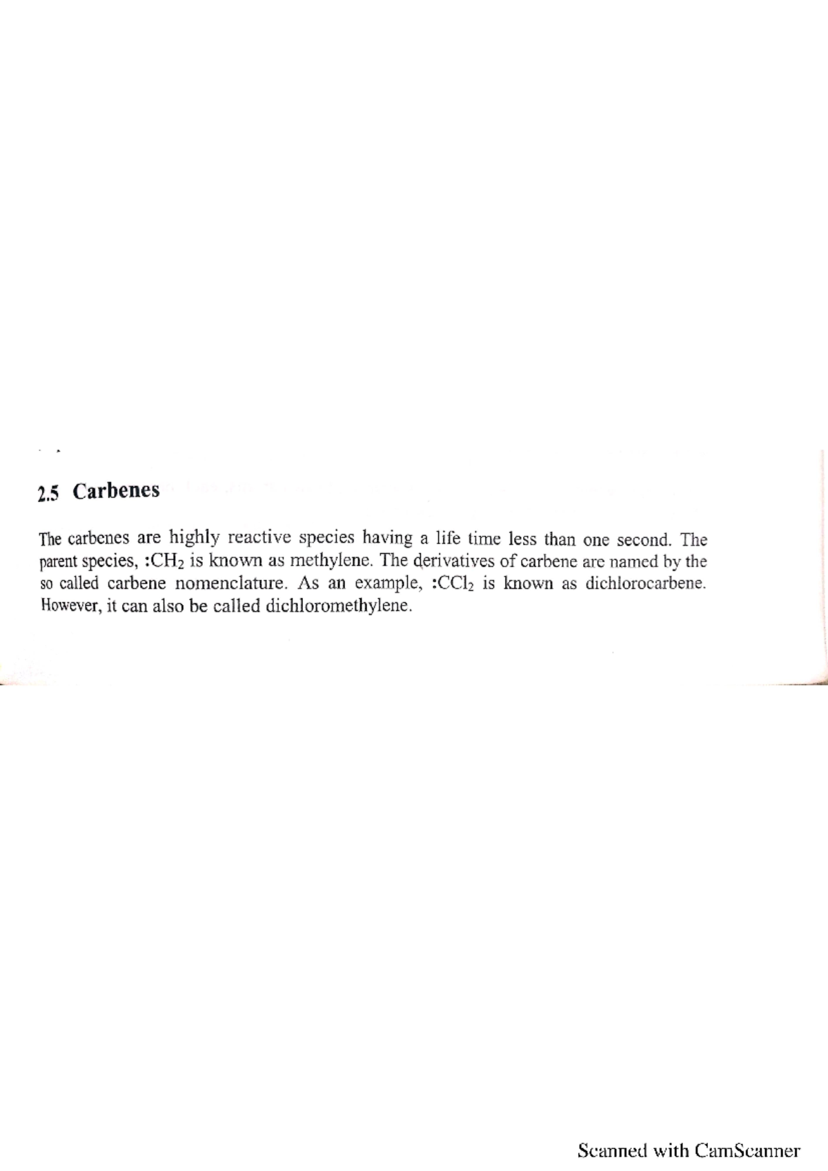 Carbenes & Nitrenes - 2 Carbenes The carbenes are highly reactive ...