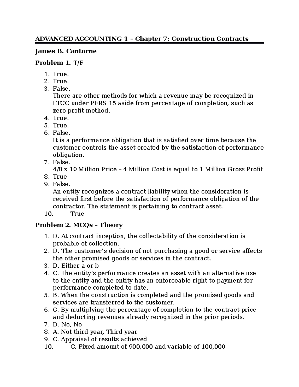 Advanced Accounting 1 - Accounting for Specialized Transaction ...