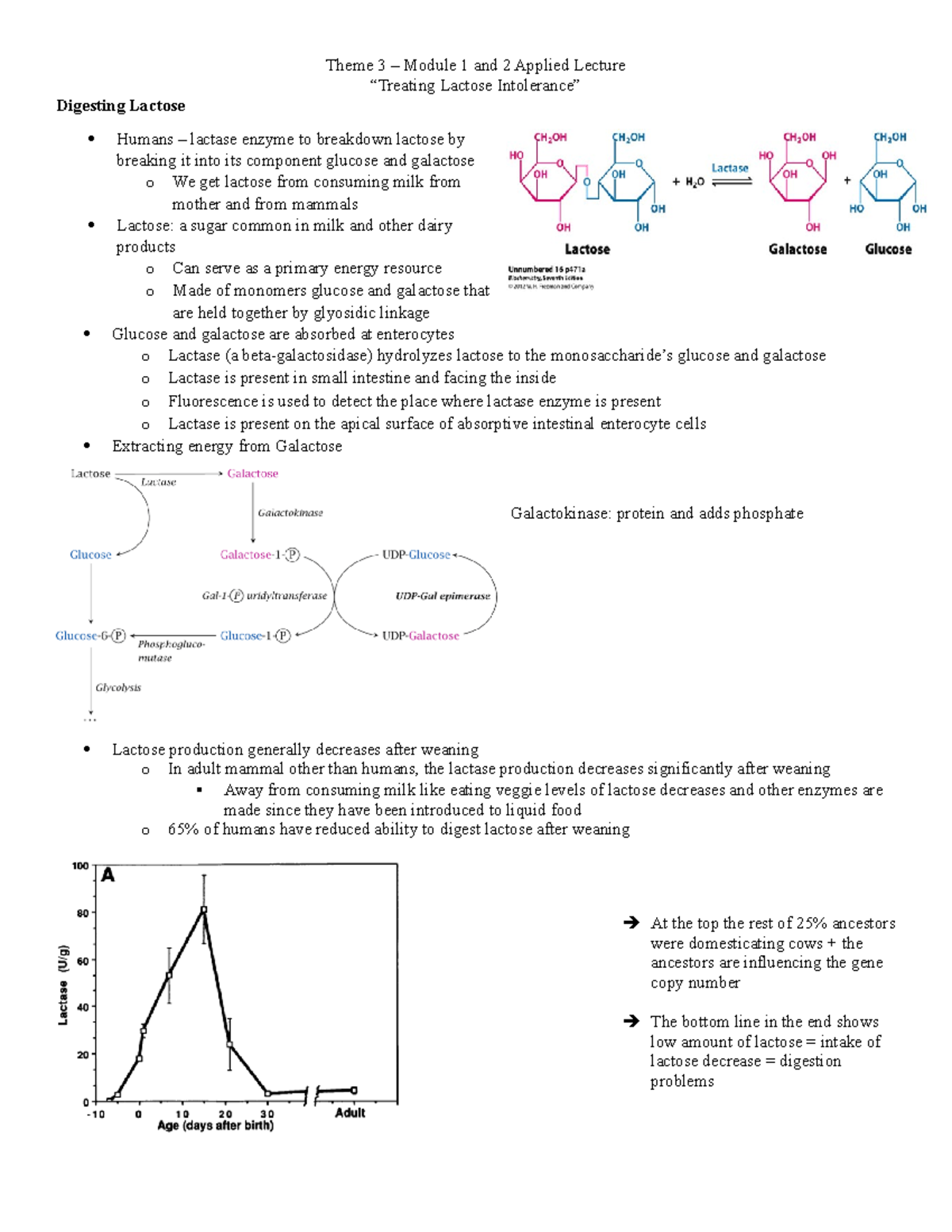 Theme 3-Module 1 and 2 Applied lecture - “Treating Lactose Intolerance ...