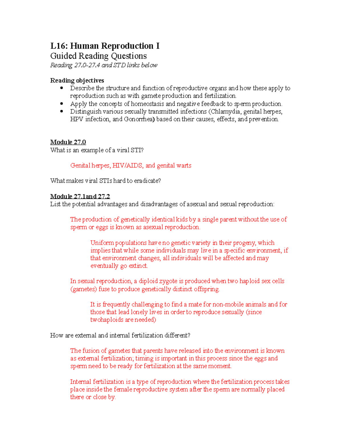 BIOL 101 Lesson 16 GRQ's - L16: Human Reproduction I Guided Reading ...