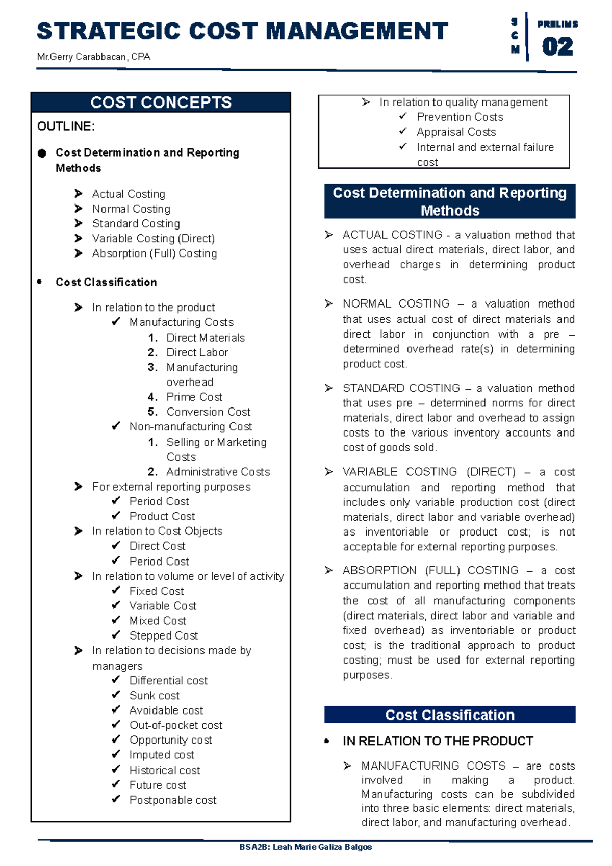 SCM Prelims C02 - Additional Cost Concept and Classifications ...