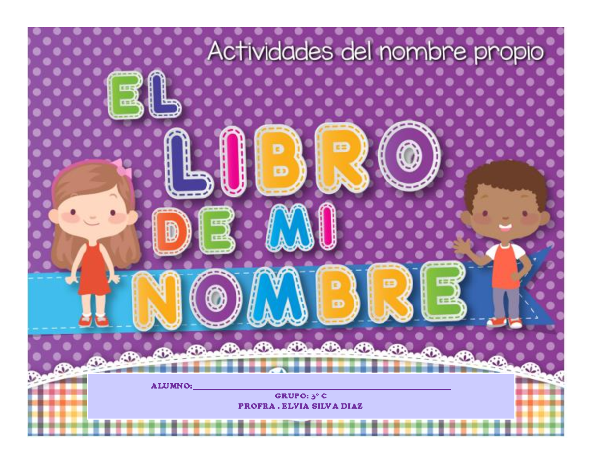 Album MI Nombre Propio - Para aprendizaje preescolar - Actividades del ...