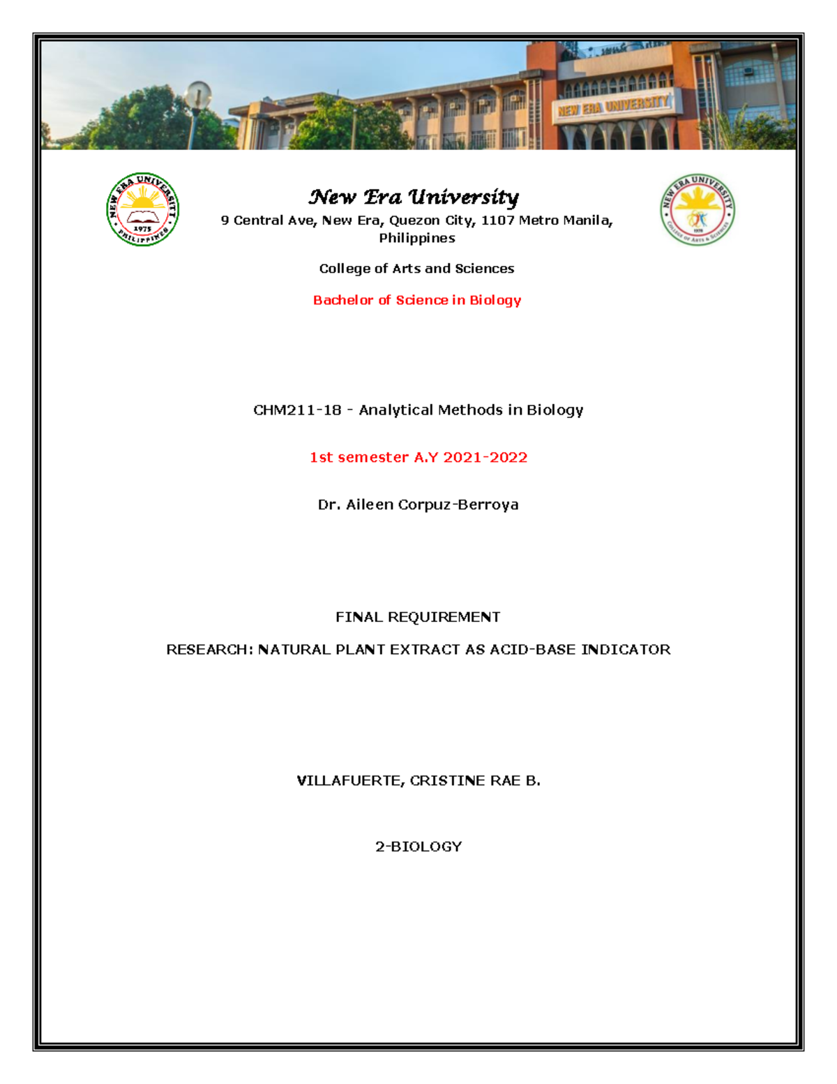 2 Research Article - Villafuerte, Cristine RAE B - CHM211-18 ...