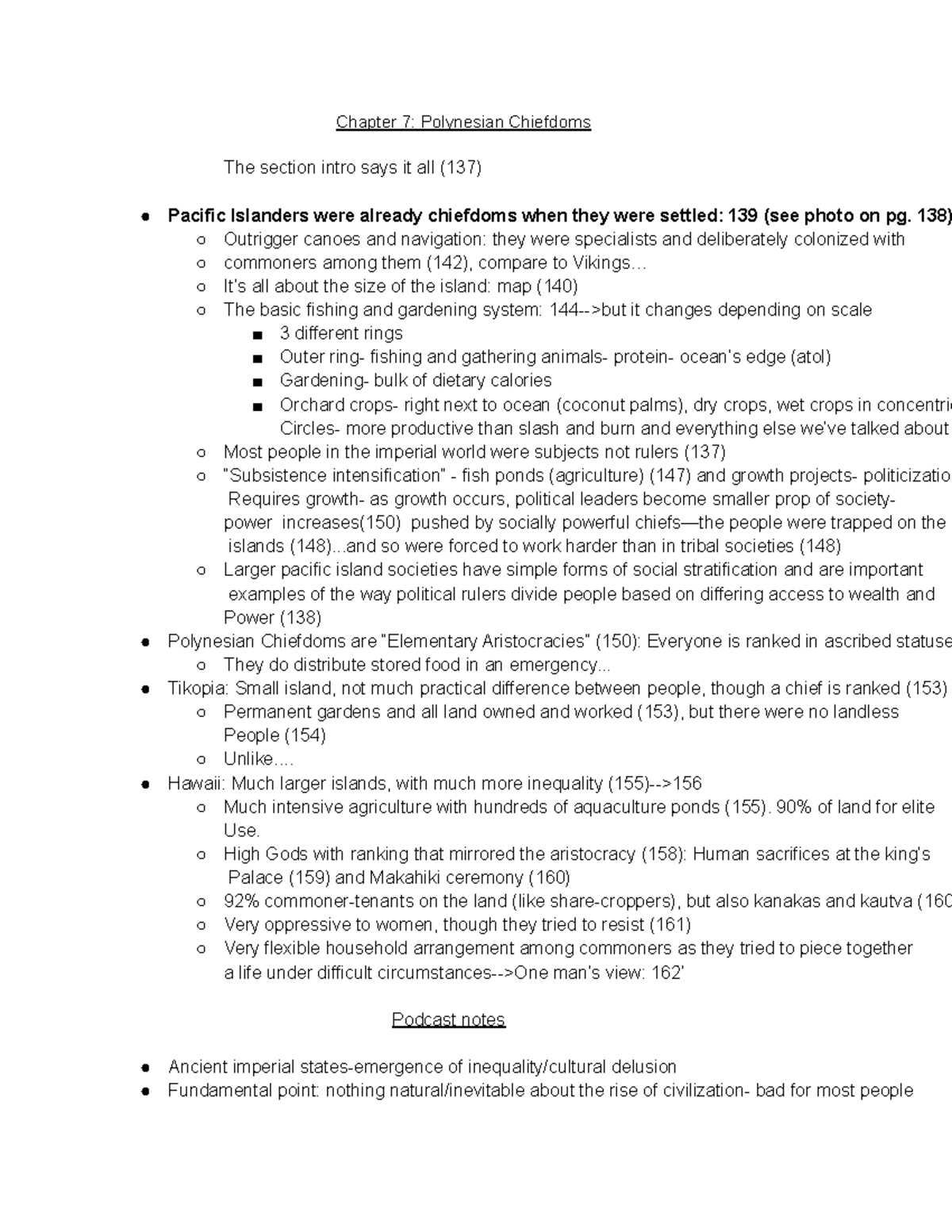 ANTH chapter 7,8,10,11 - Chapter 7: Polynesian Chiefdoms The section ...