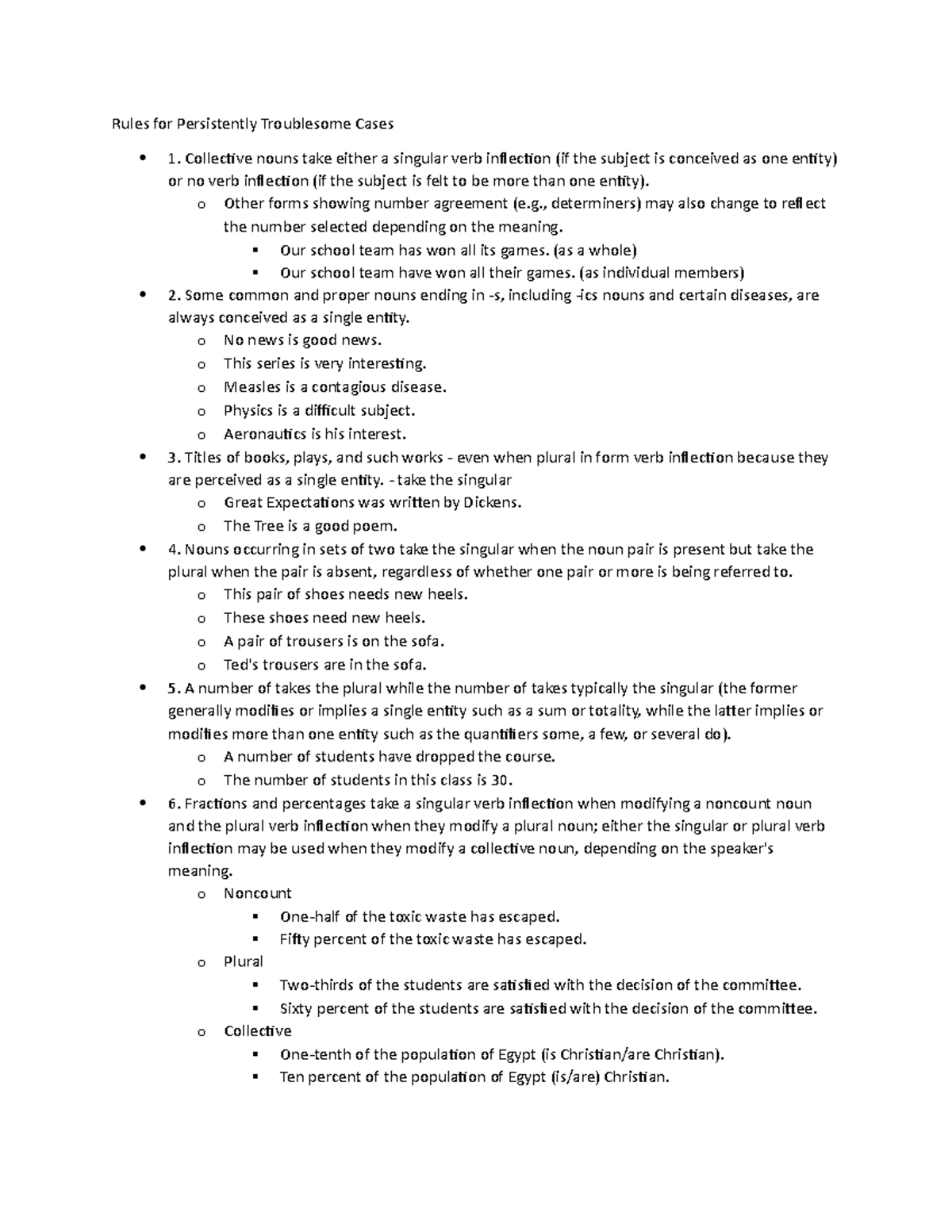 Rules For Persistently Troublesome Cases Collective Nouns Take Either