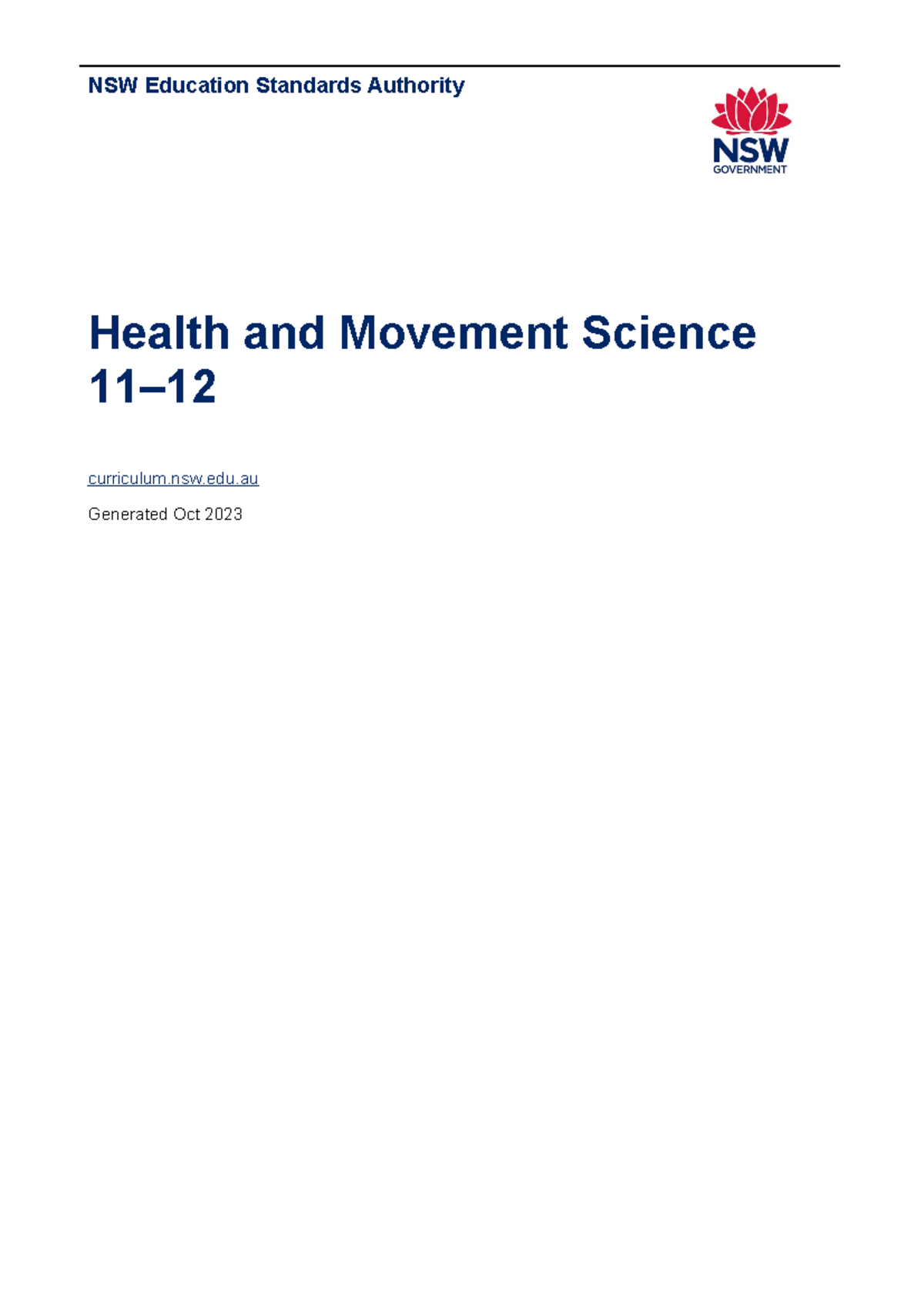 NESA - health and movement science 11 12 2023 (S6) - NSW Education ...