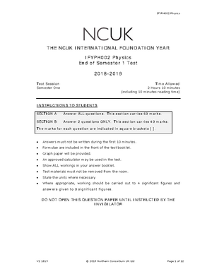 IFY Assessment Cover Sheet - IFY Assessment Cover Sheet Student Name ...