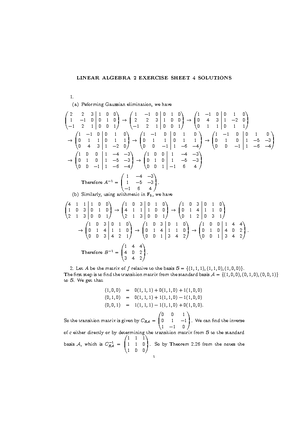 LA2 sol10 - Linear Algebra 2: Problem Sheet 10 Present all of your ...