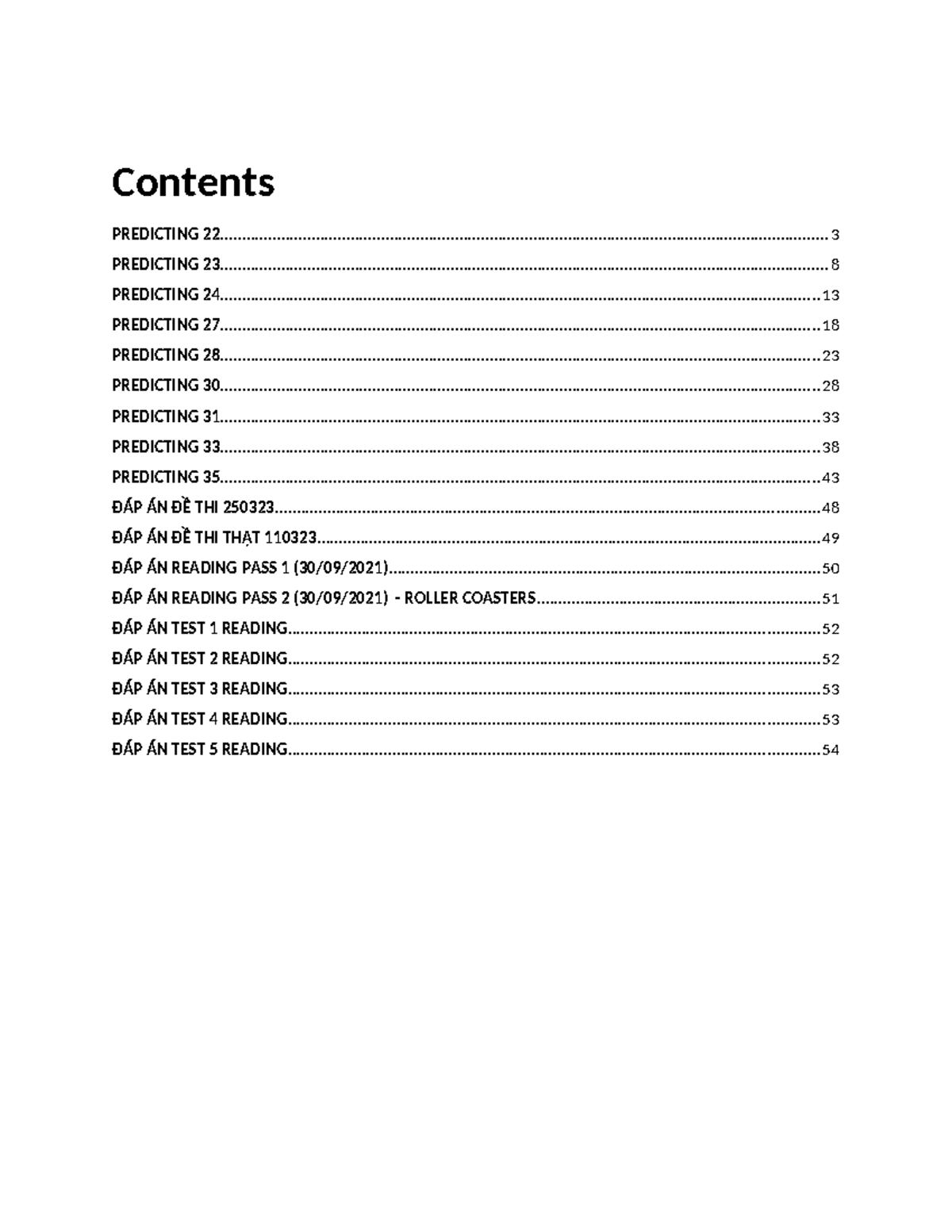 KEY Predicting IE - answer key - Contents KEY IELTS IMPREDICTING READING PREDICTING 22 ...