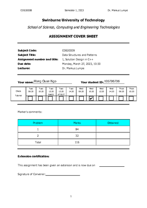 COS20019 - Swinburne - Cloud Computing Architecture - Studocu