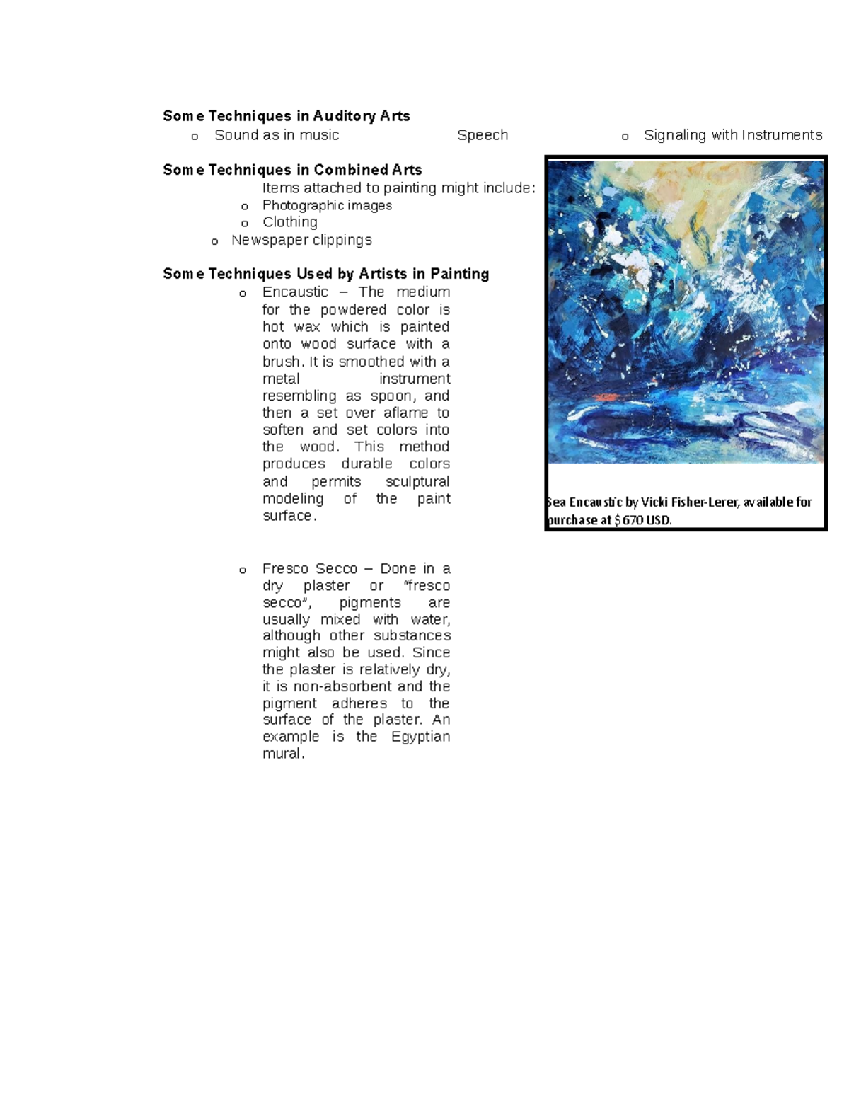 Some Techniques in Auditory Arts - It is smoothed with a metal ...