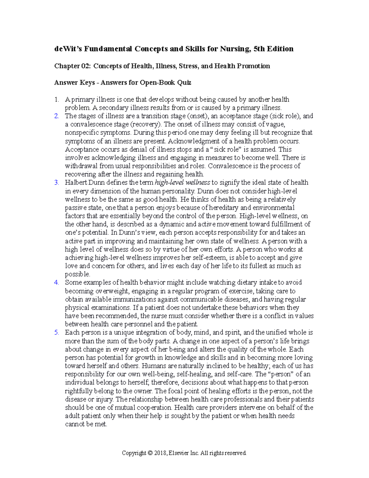 Chapter 002 - Open Book Quiz - deWit’s Fundamental Concepts and Skills ...