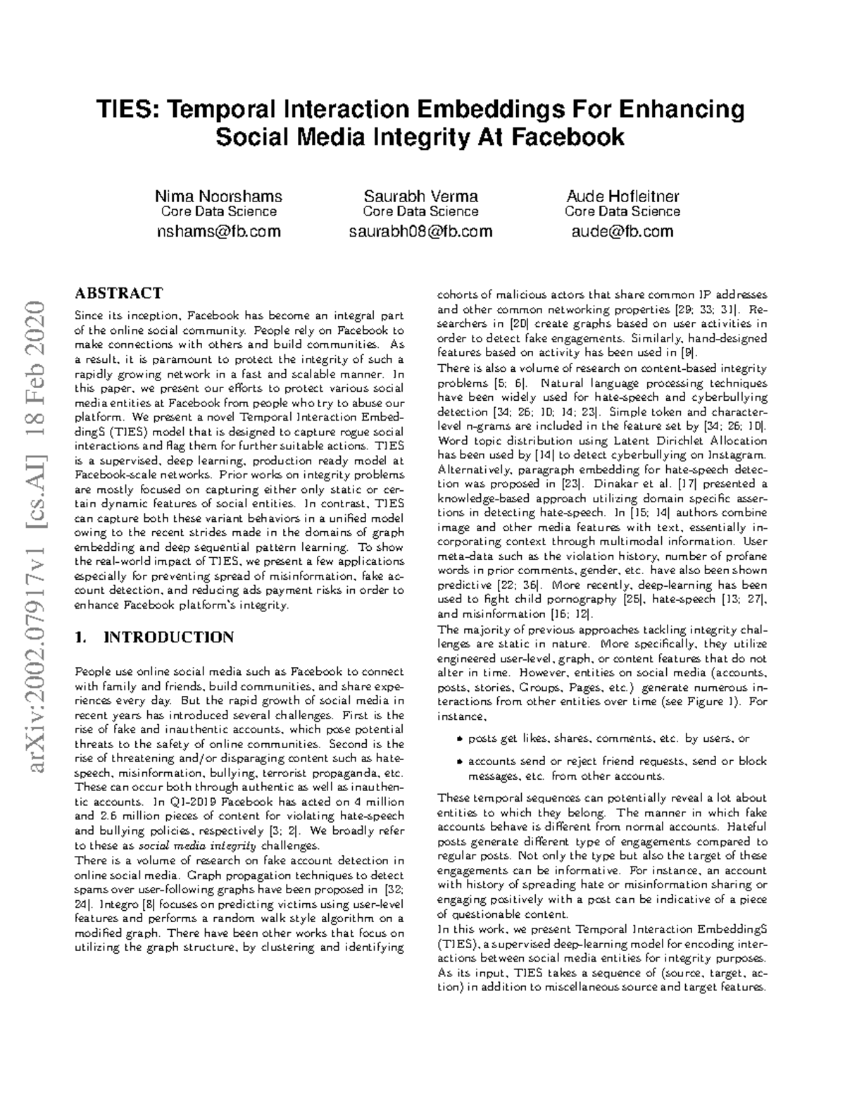 Ties- Temporal interaction embeddings for enhancing social media ...