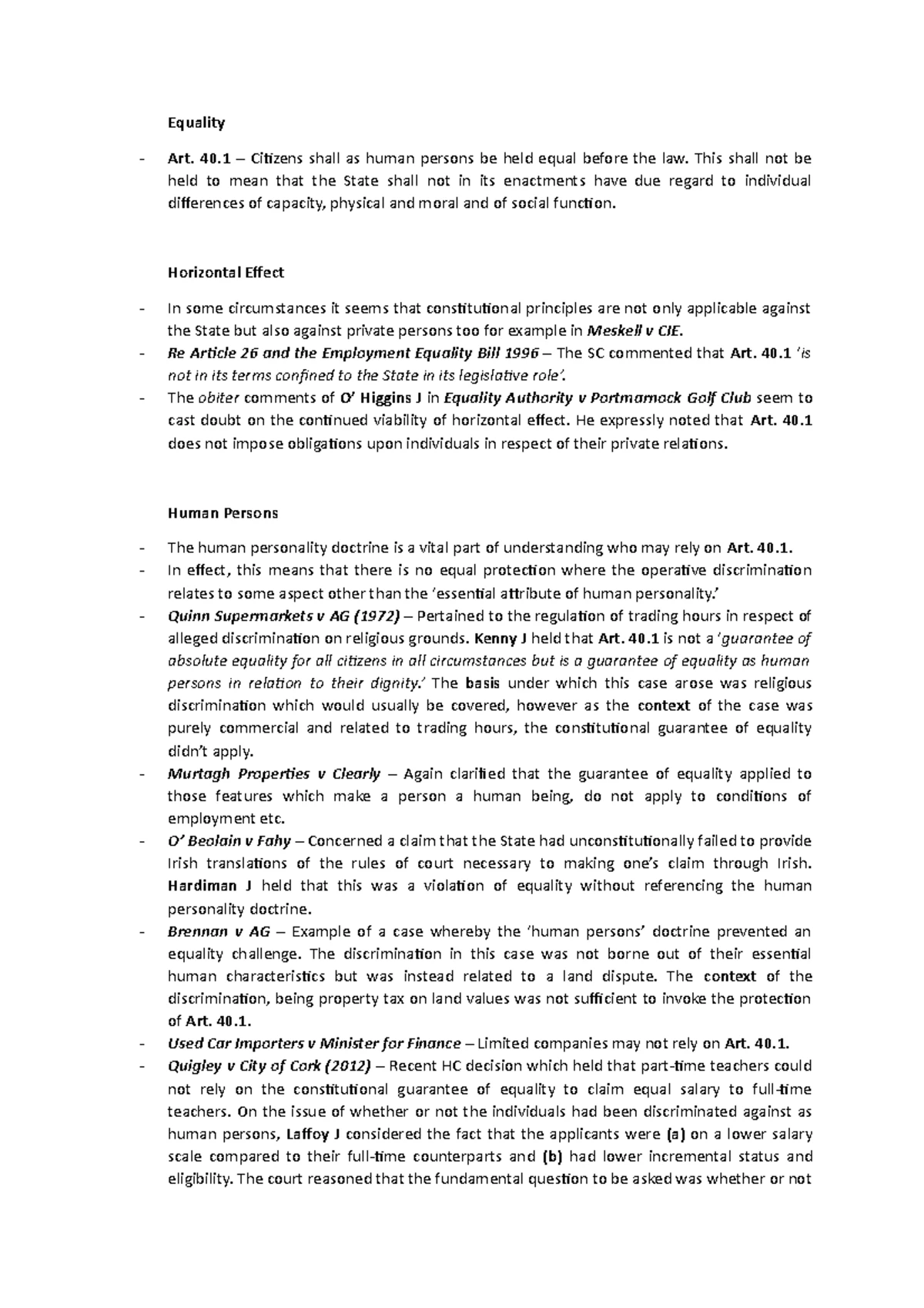 Separation of Powers - fe1 notes - Separation of Powers A key feature ...