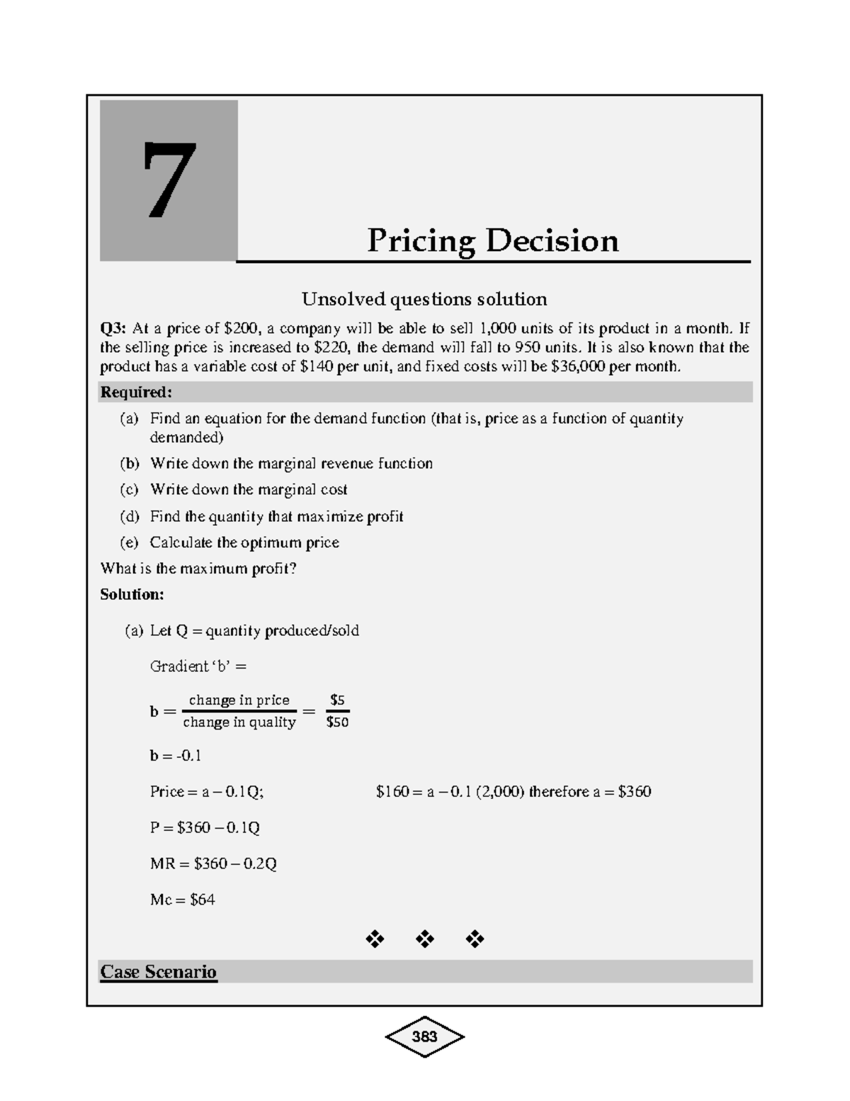 Chapter 7 Pricing Decision NOV 2020 - 7 Pricing Decision Unsolved ...