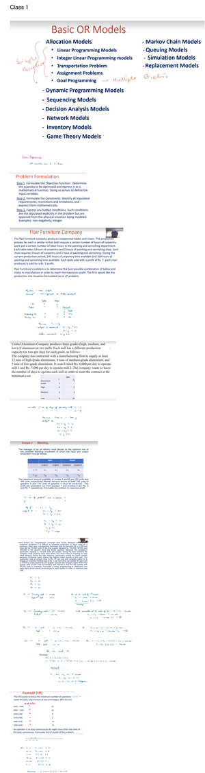 Class 2 - Lecture Notes of session on operations management ...