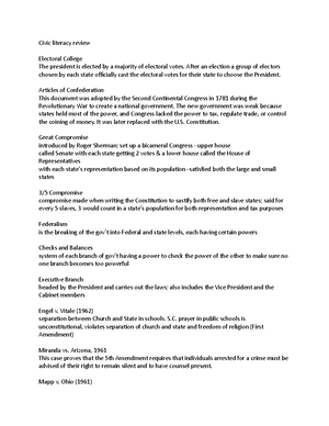 Civic Literacy Review Part 2 - Chief Justice the judge who presides ...