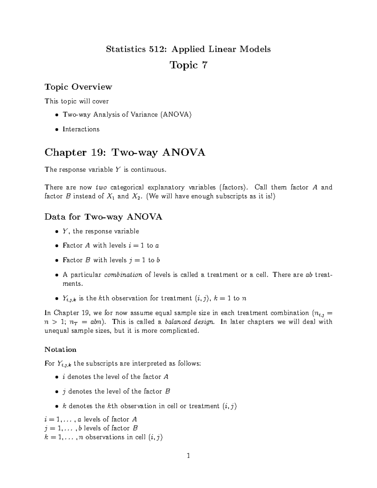 Design of Experiment ANOVA - Principle of Management - UL - Studocu