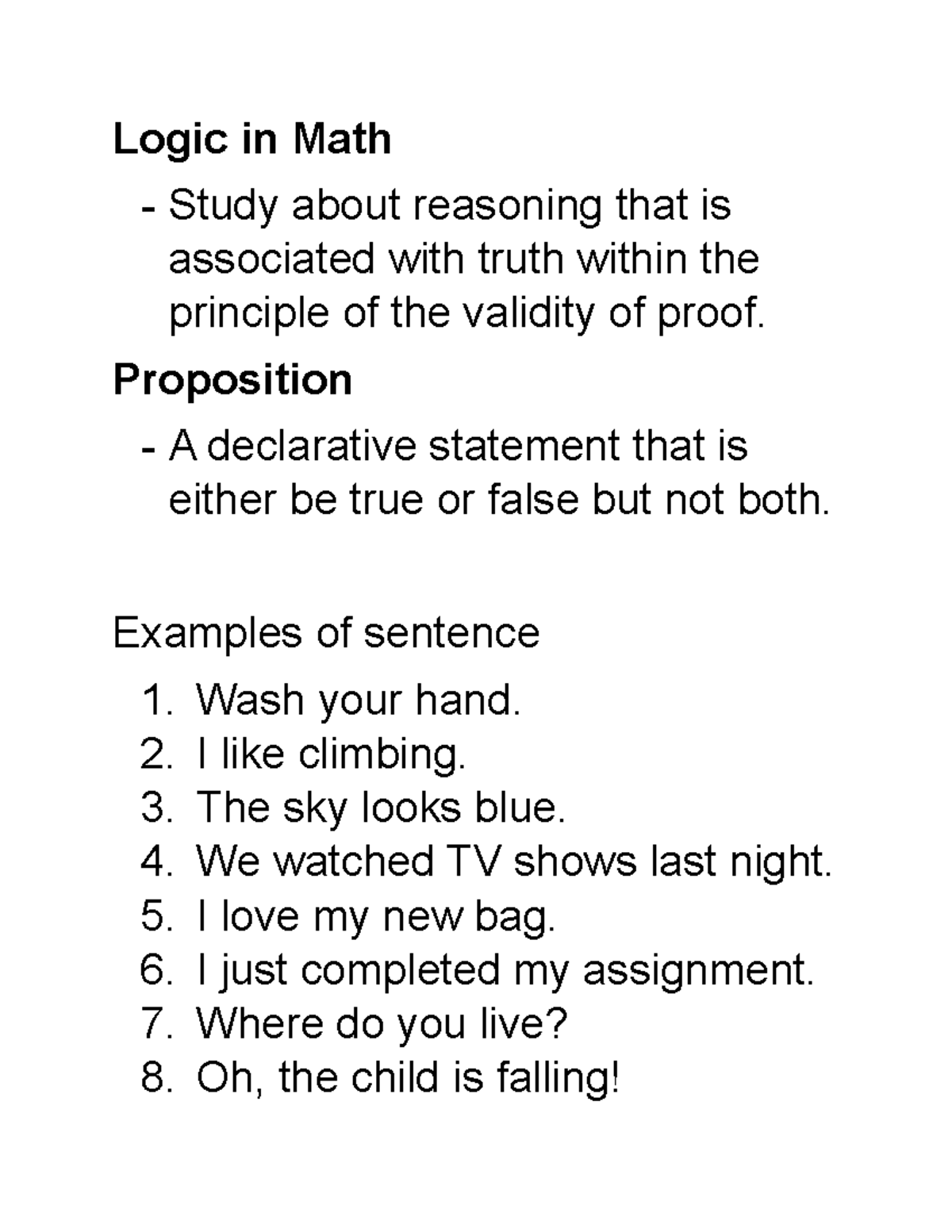Logic in Math WITH Connectives - Logic in Math - Study about reasoning ...