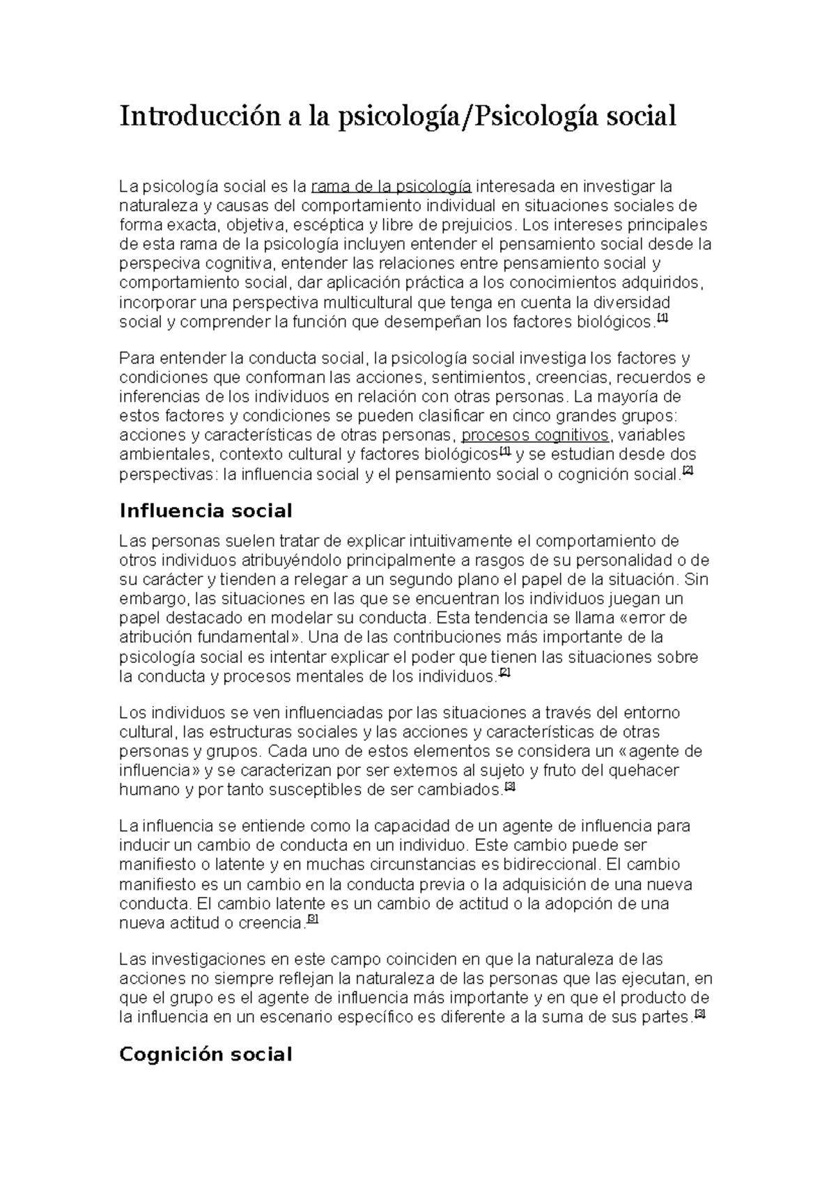 Introducción a la psicología-Psicología social - Introducción a la psicología/Psicología social ...