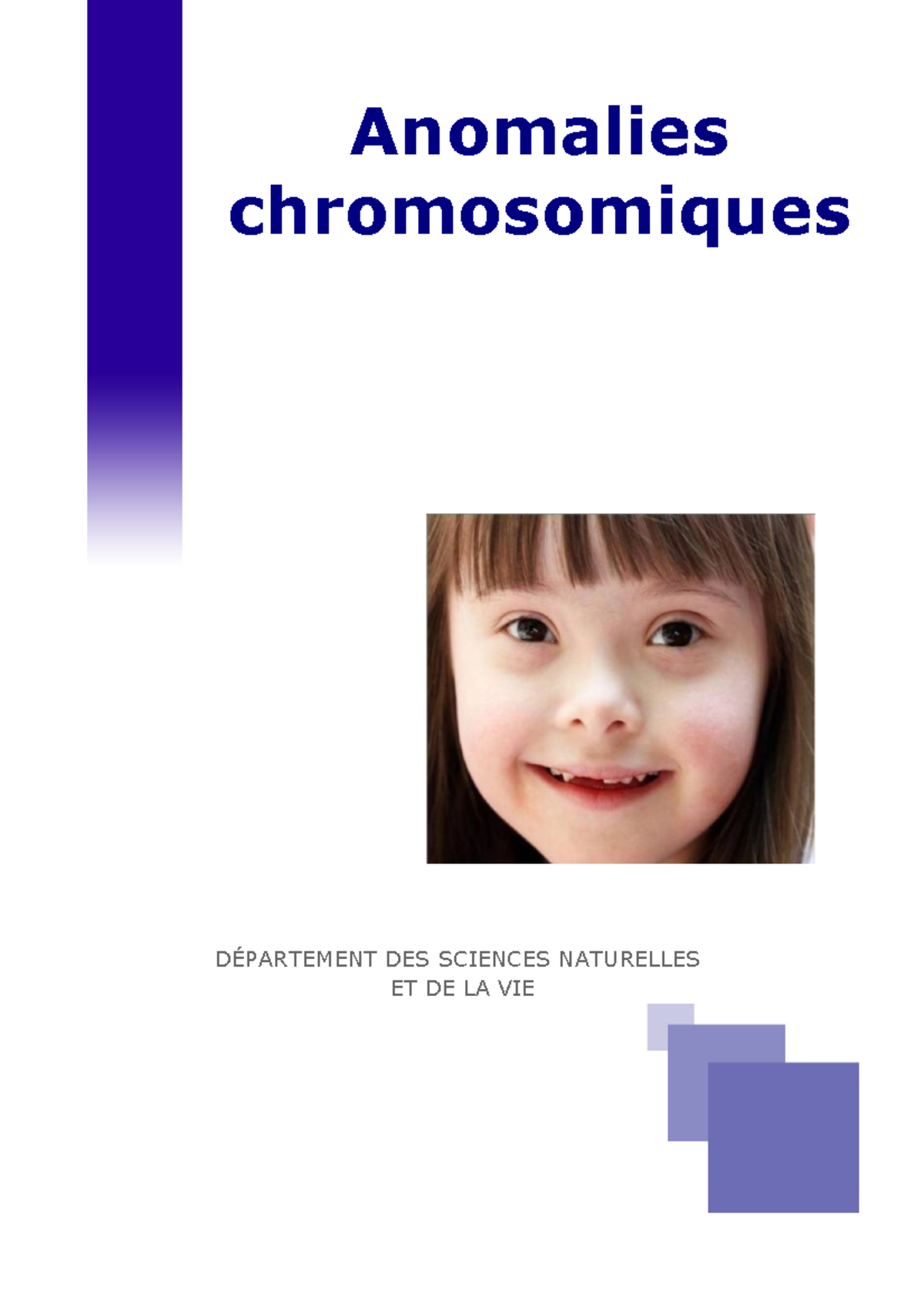 Classification des anomalies chromosomiques - Selon l'époque de leur ...