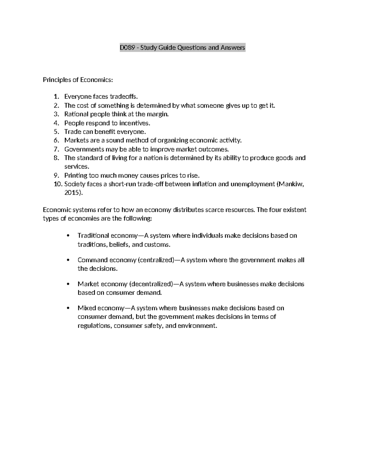 D089 - Study Guide Questions and Answers - D089 - Study Guide Questions ...