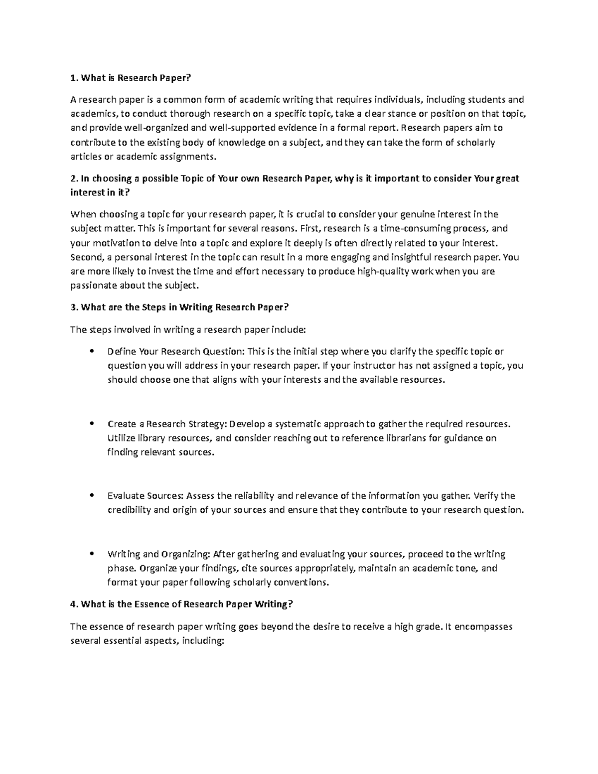 Research paper - Research papers aim to contribute to the existing body ...