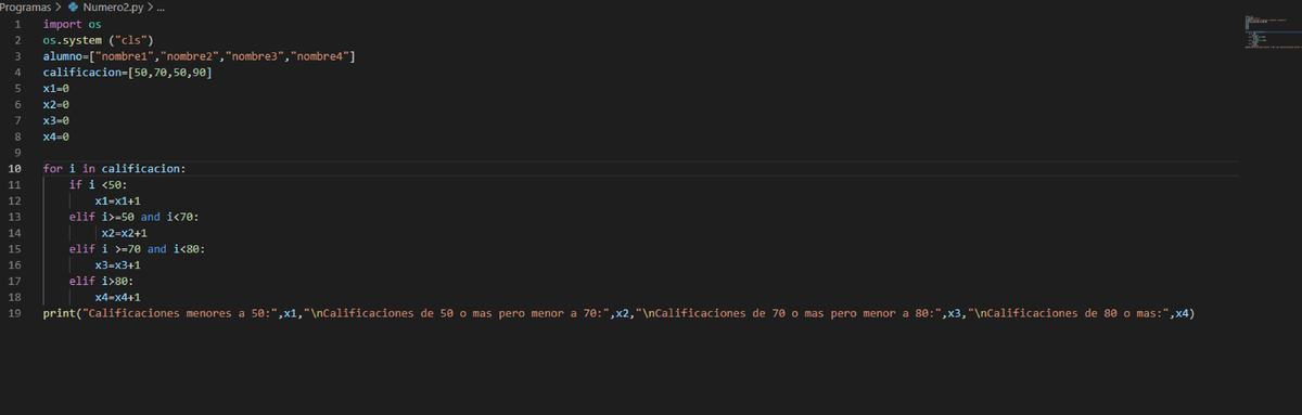 Codigo Python Calificacion Alumnos - Programación - Studocu