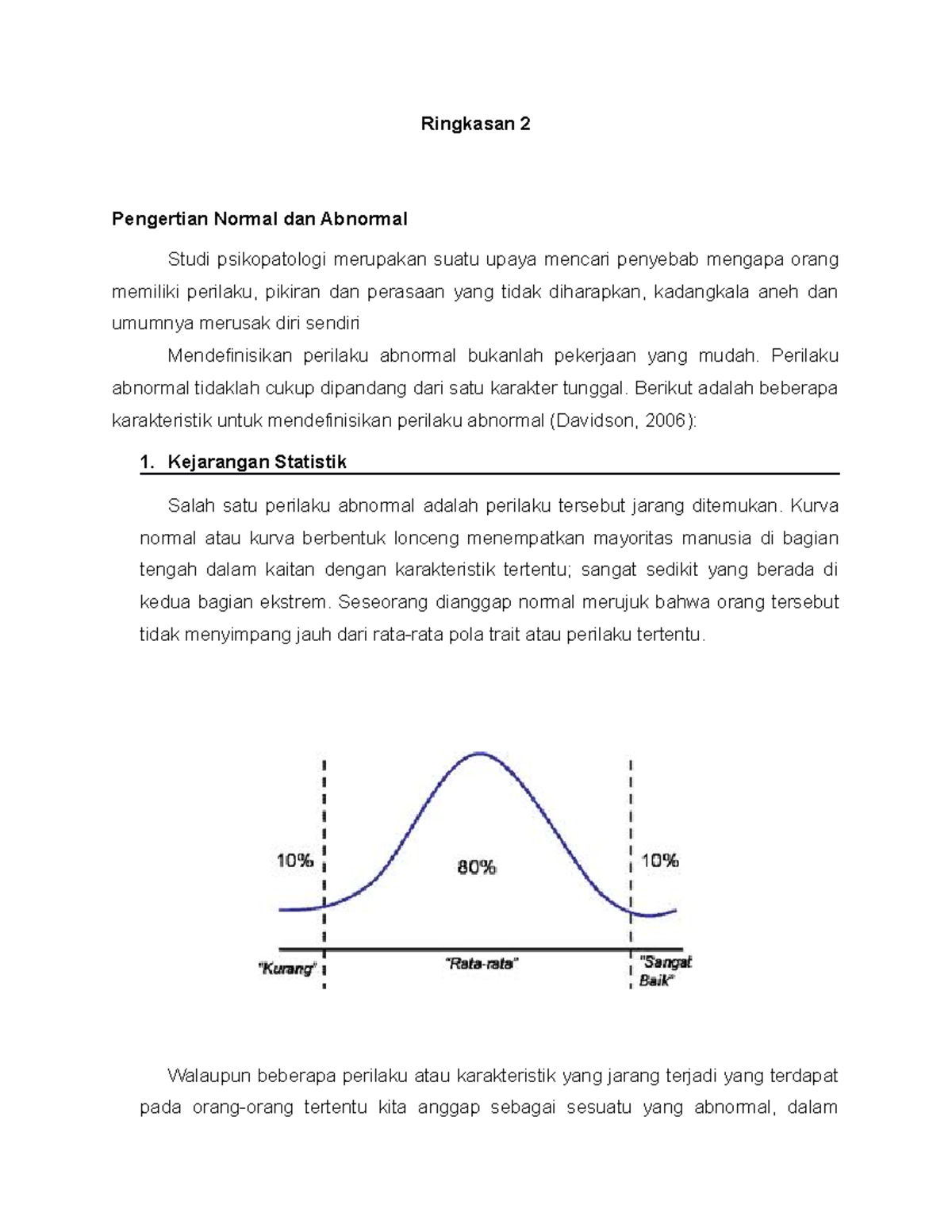 Ringkasan 2 - Ringkasan 2 Pengertian Normal dan Abnormal Studi ...