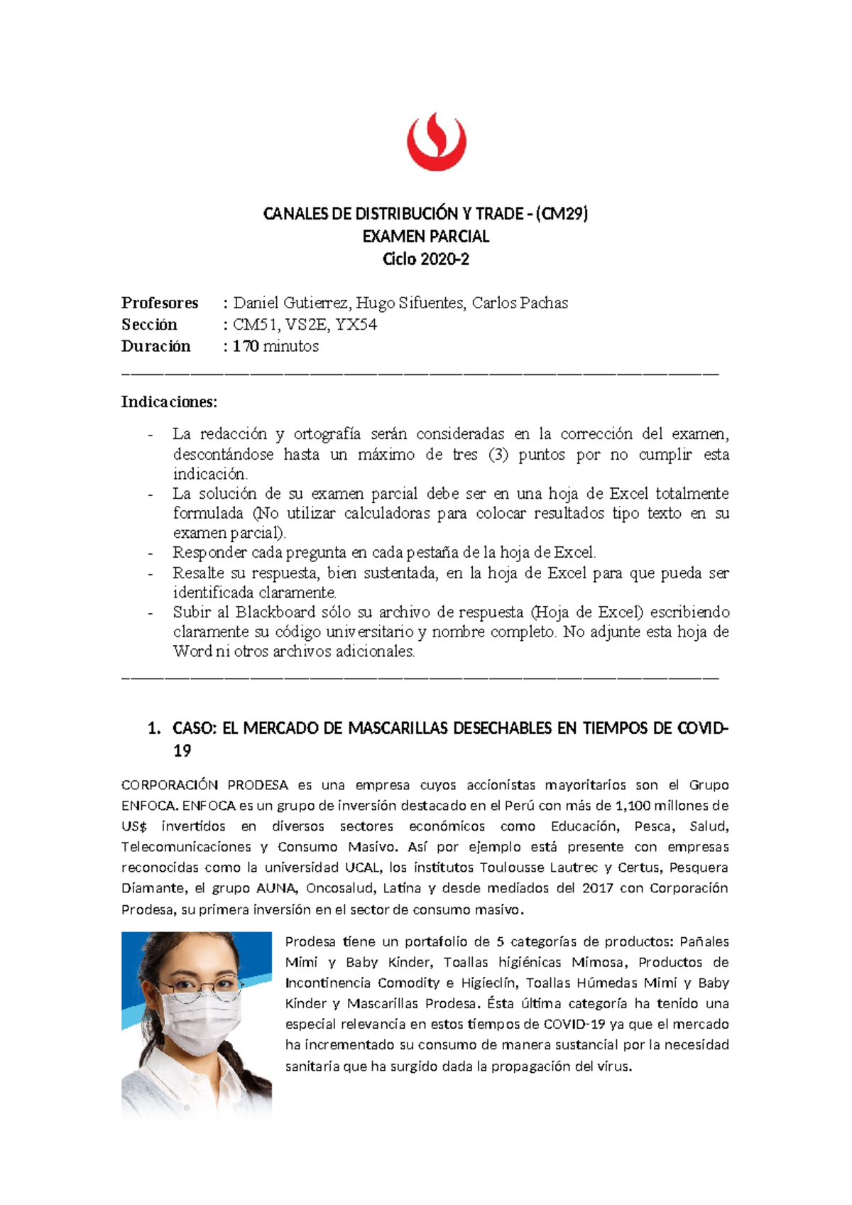 Examen Parcial 2020-2 - Versión A - CANALES DE DISTRIBUCIÓN Y TRADE ...